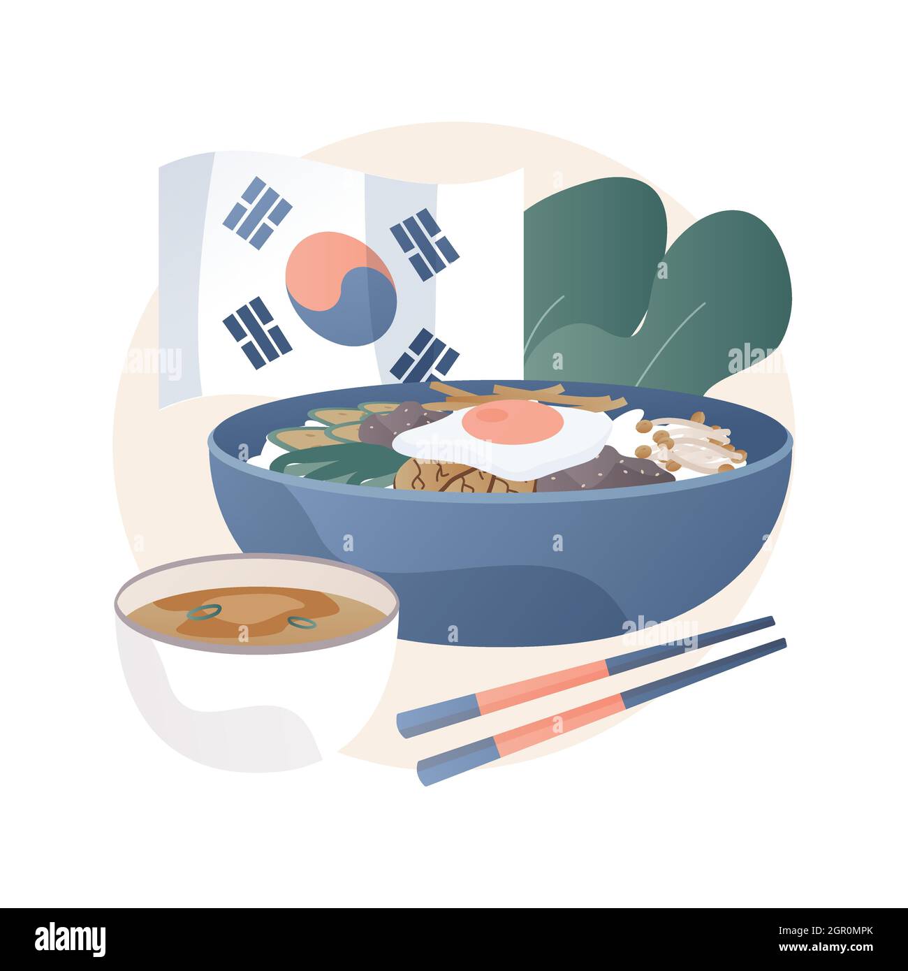 Korean cuisine abstract concept vector illustration Stock Vector Image ...