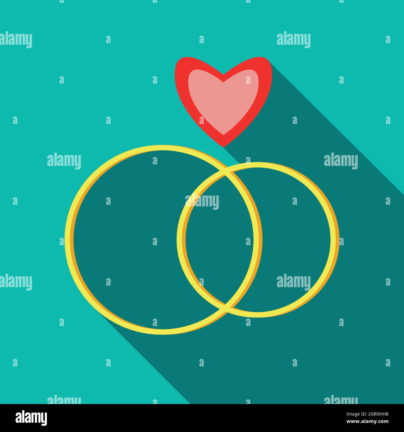 Engagement rings icon, flat style Stock Vector Image & Art - Alamy