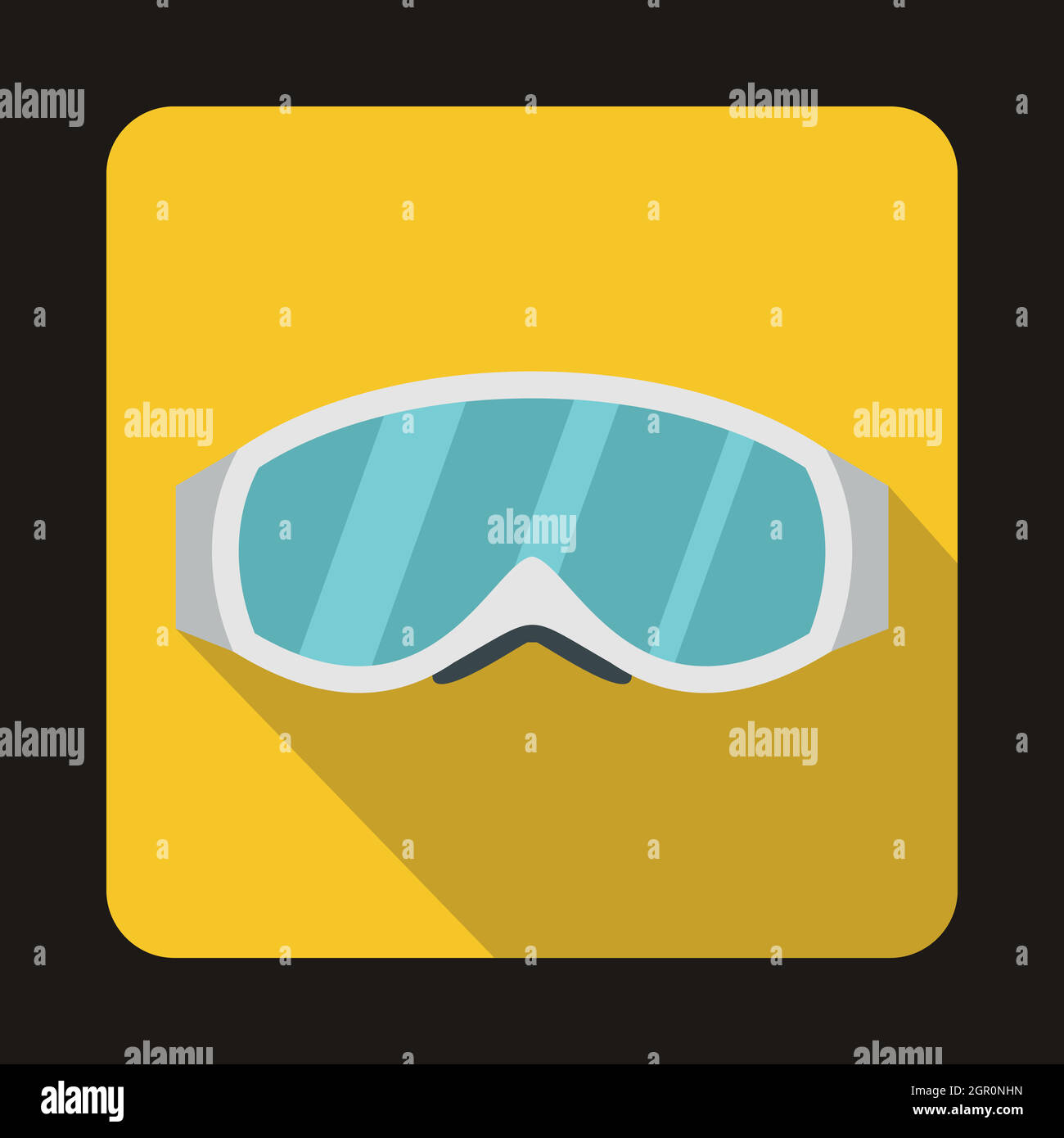 Skiing mask icon in flat style Stock Vector Image & Art - Alamy