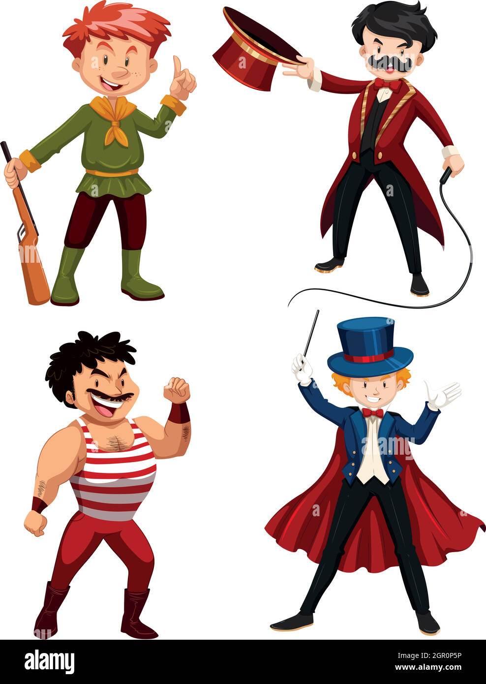 Set of circus characters Stock Vector Image & Art - Alamy