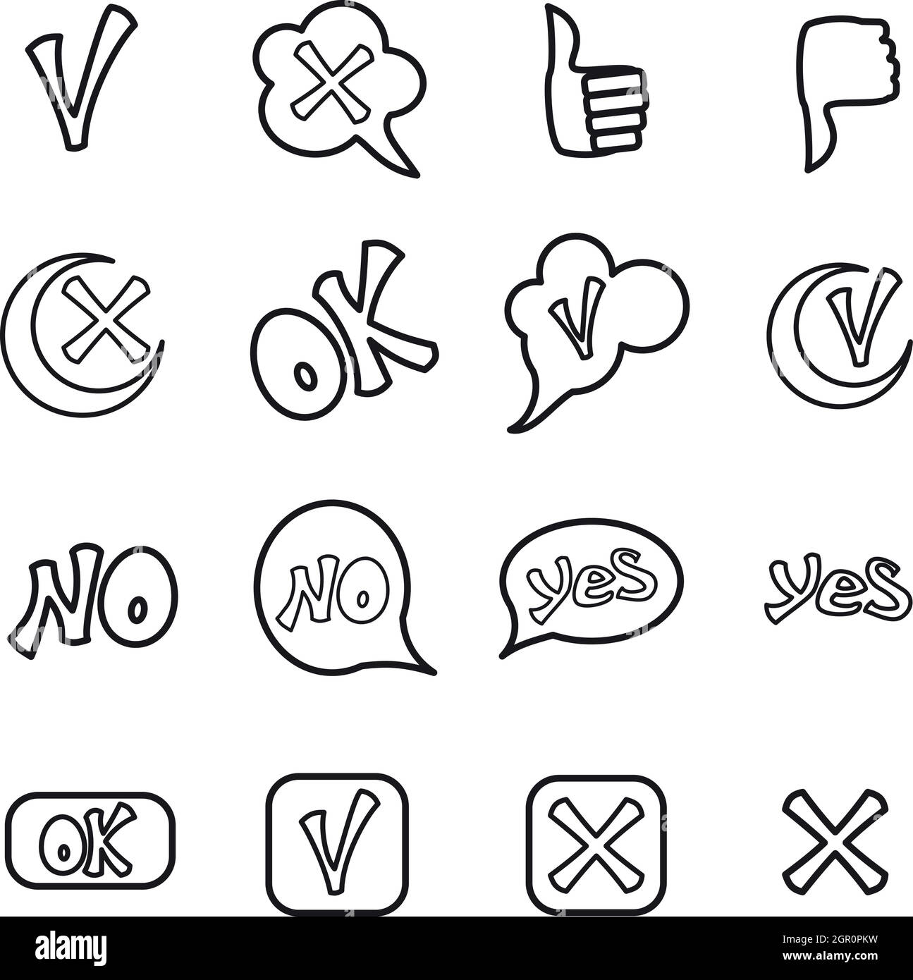 Checkmark icons set collection Cut Out Stock Images & Pictures - Alamy