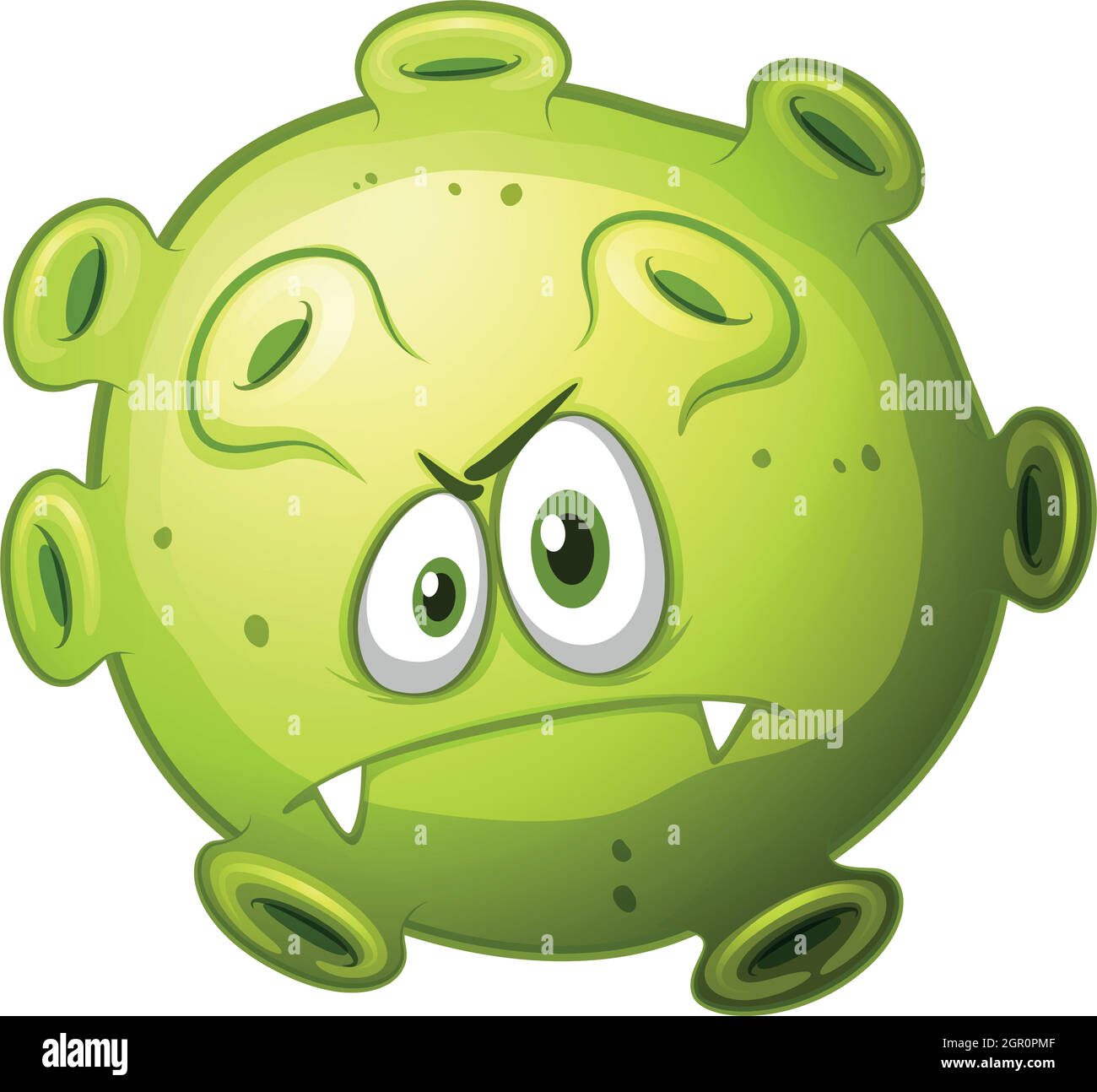 Green bacteria with evil face Stock Vector Image & Art - Alamy