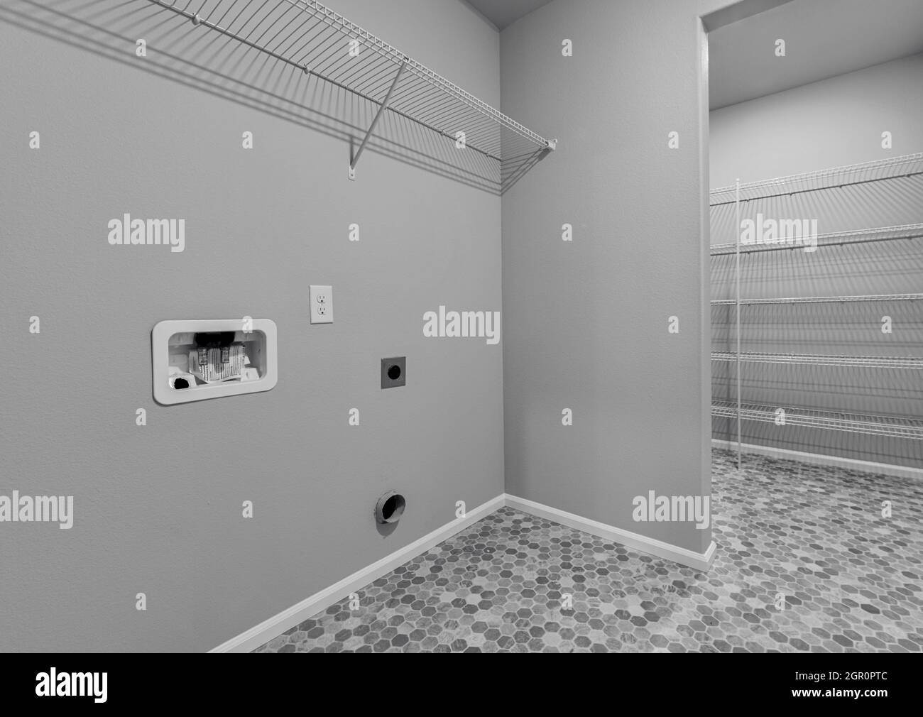 Empty residential laundry room interior Stock Photo - Alamy
