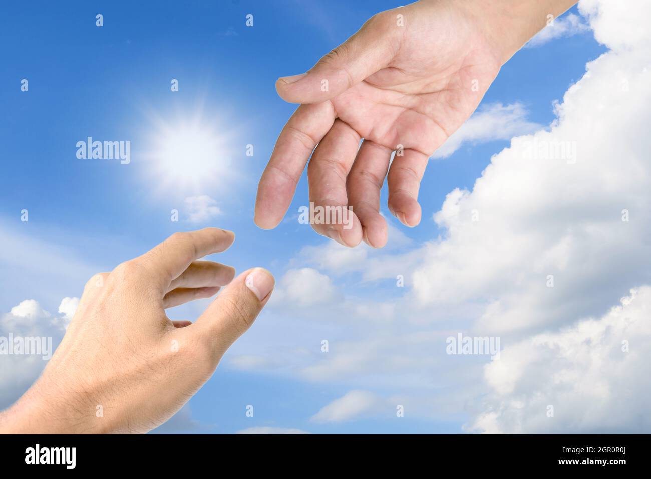 The Symbol Used To Show Each Other A Helping Hand Stock Photo - Alamy