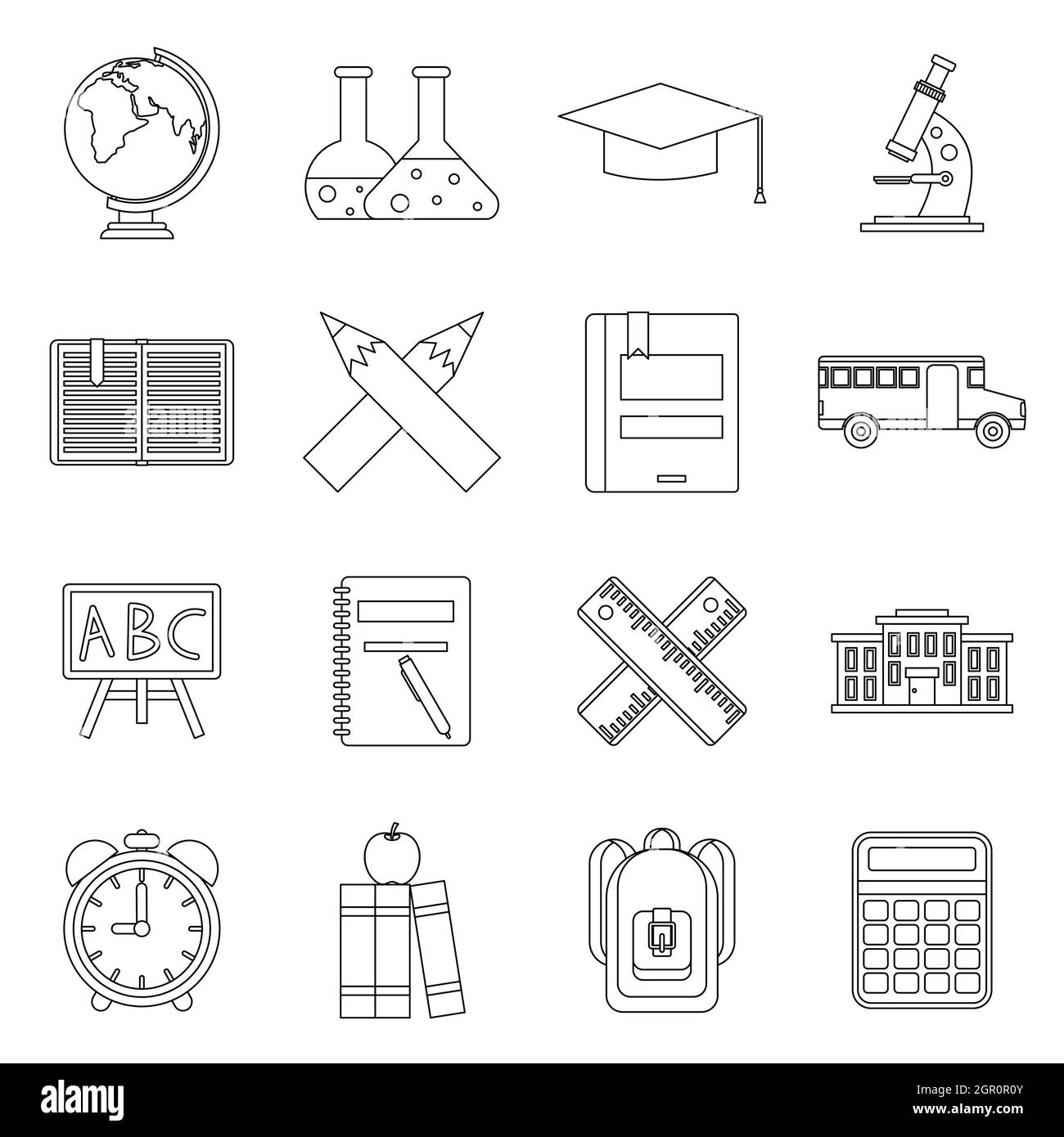 Bag school pupil outline hi-res stock photography and images - Alamy