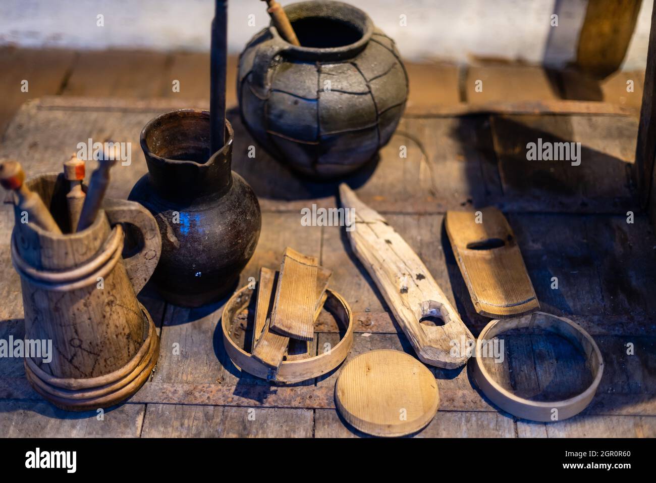 ancient tools and utensils of the yard Stock Photo - Alamy
