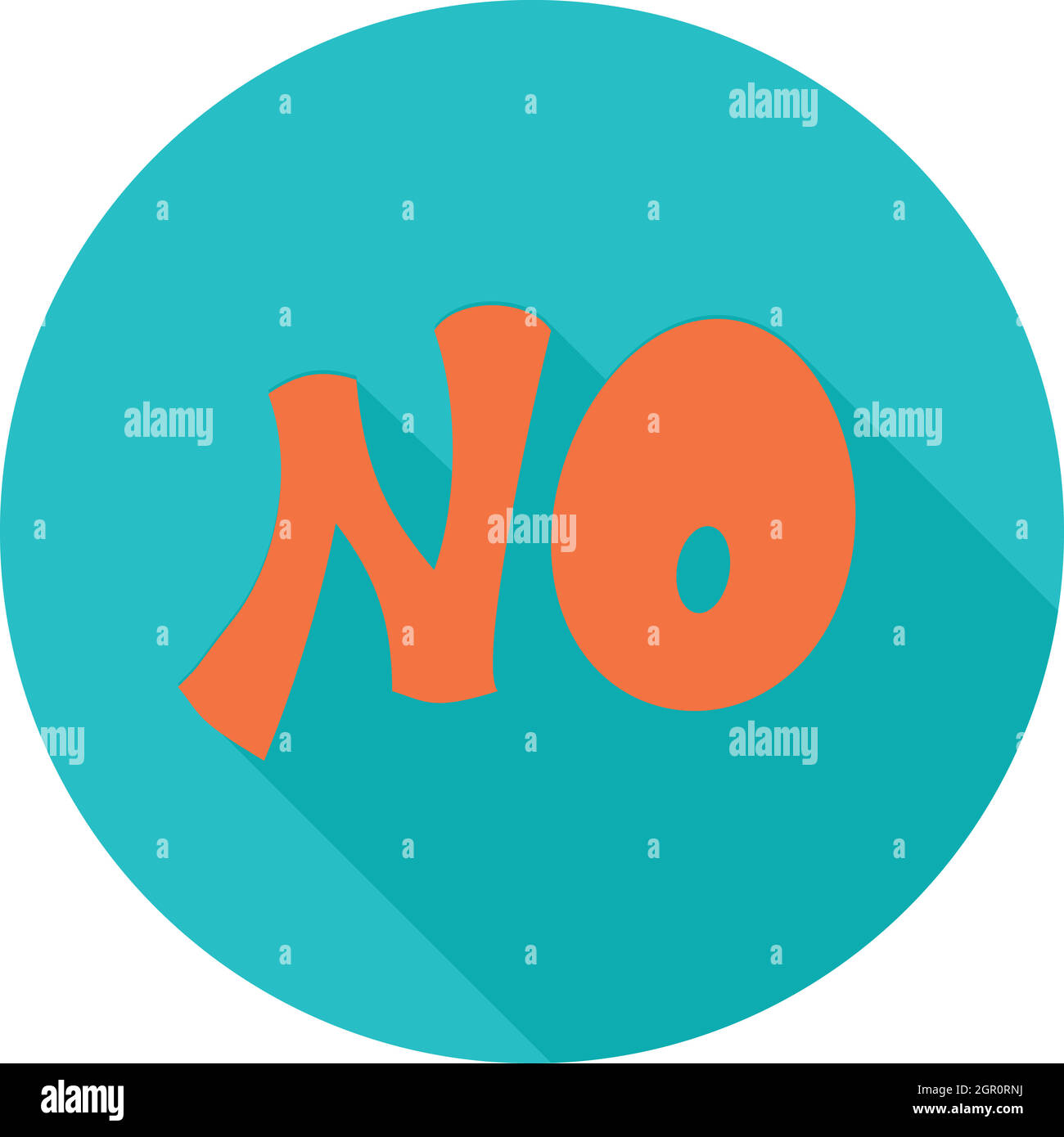 Word no icon, flat style Stock Vector Image & Art - Alamy