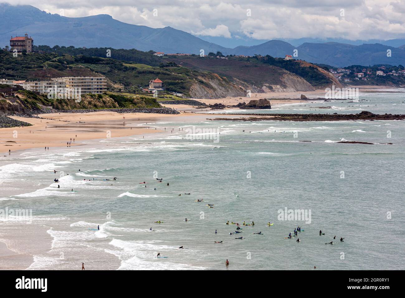 Surfers in Beach Cote des Basques. Biarritz, Pyrénées-Atlantiques ...