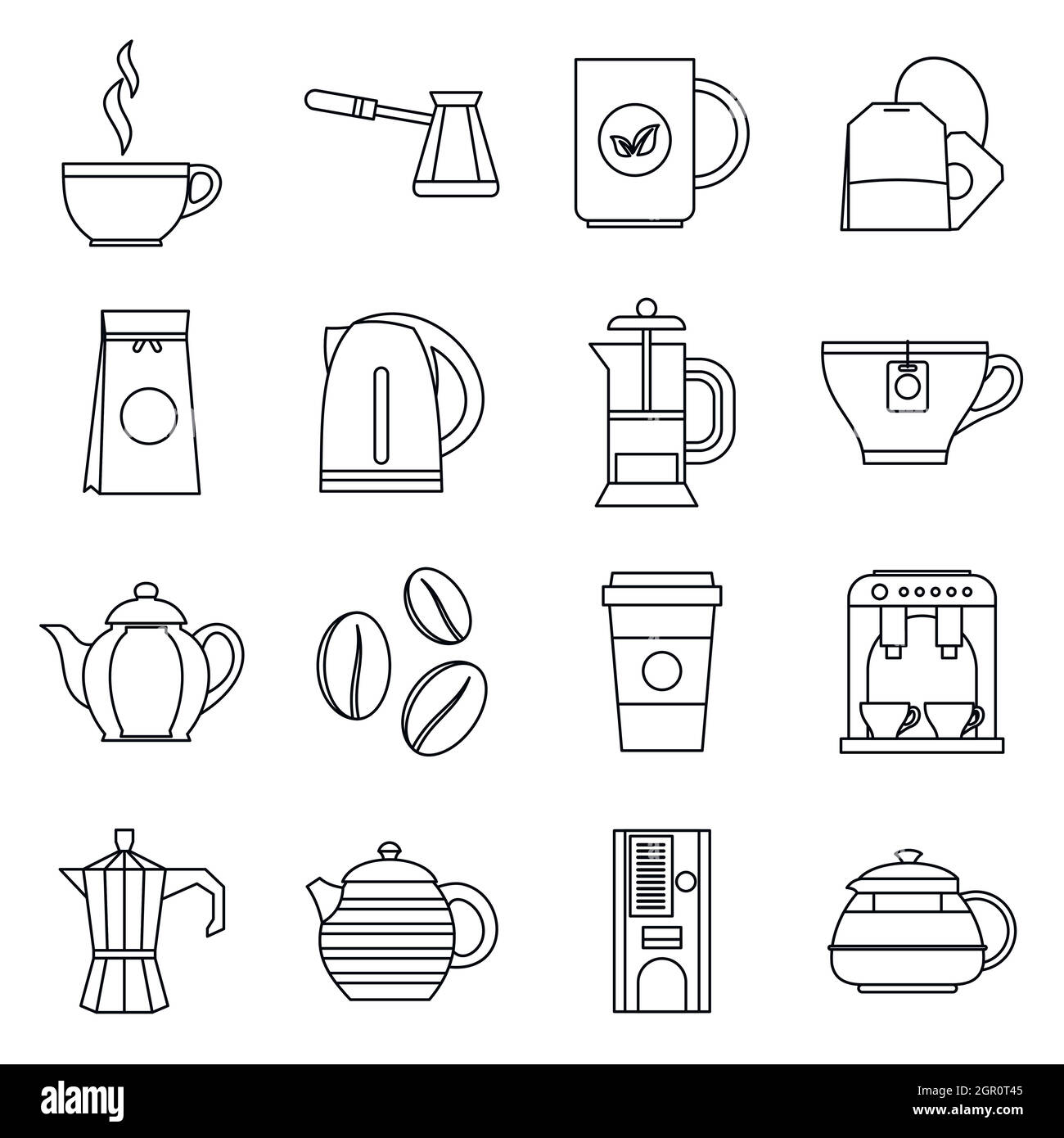 Vector outline drink water Cut Out Stock Images & Pictures - Alamy