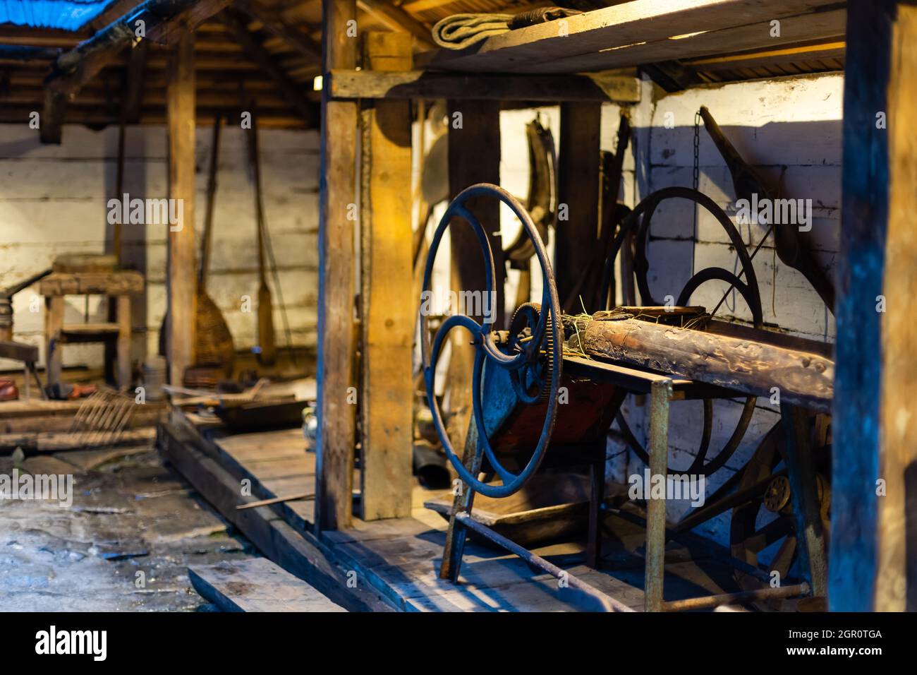 ancient tools and utensils of the yard Stock Photo - Alamy