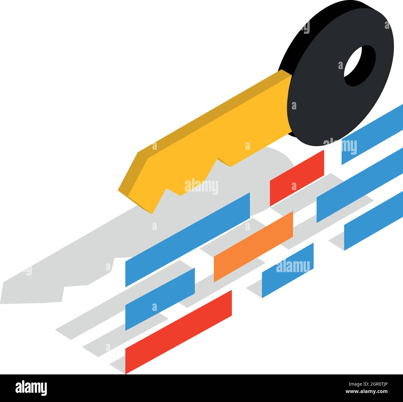 Isometric internet digital security Cut Out Stock Images & Pictures - Alamy