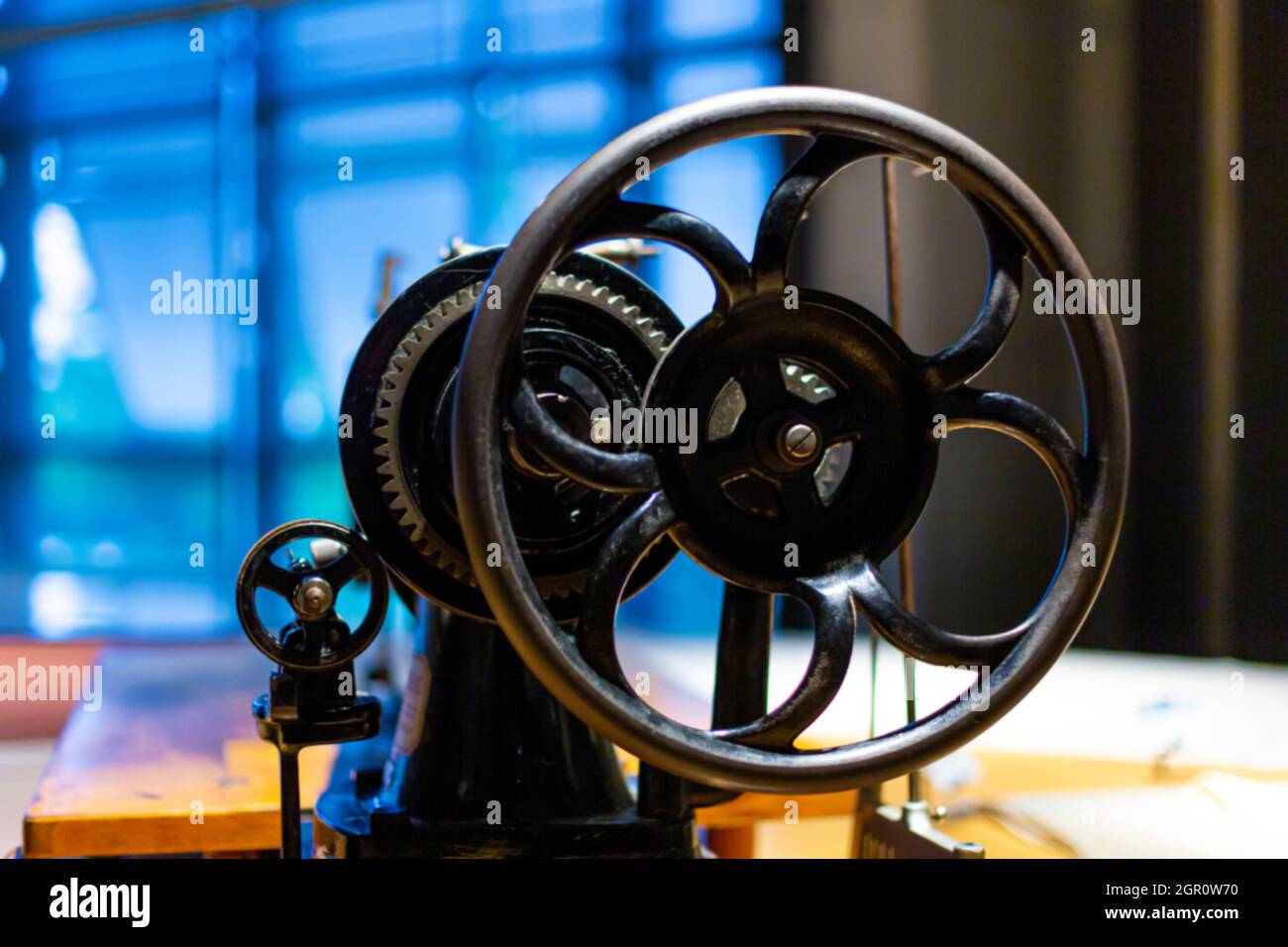 Museum of the history of the garment industry. Rare sewing machine ...
