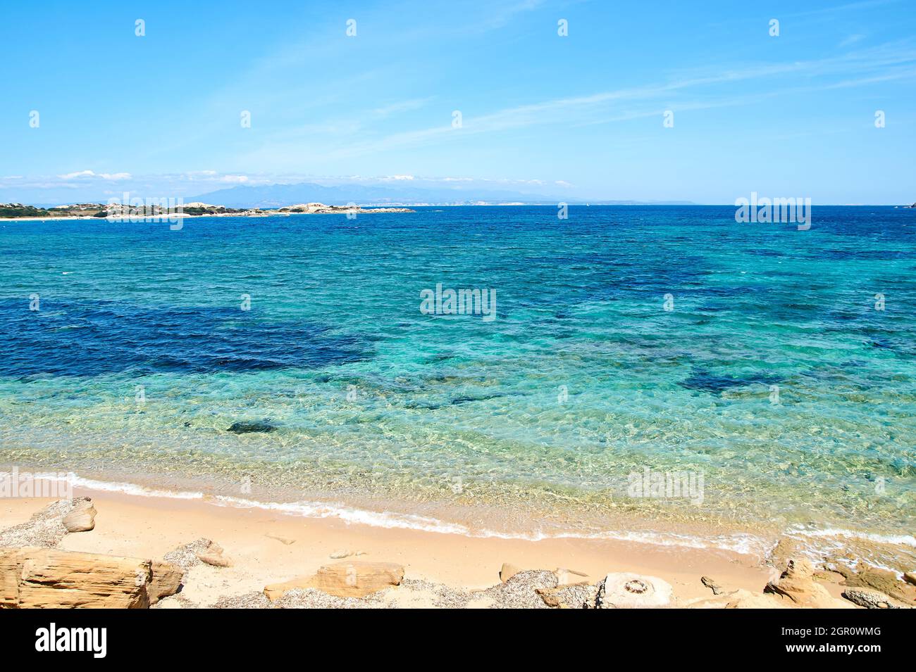 Scenic view of the sea meeting the shore Stock Photo - Alamy