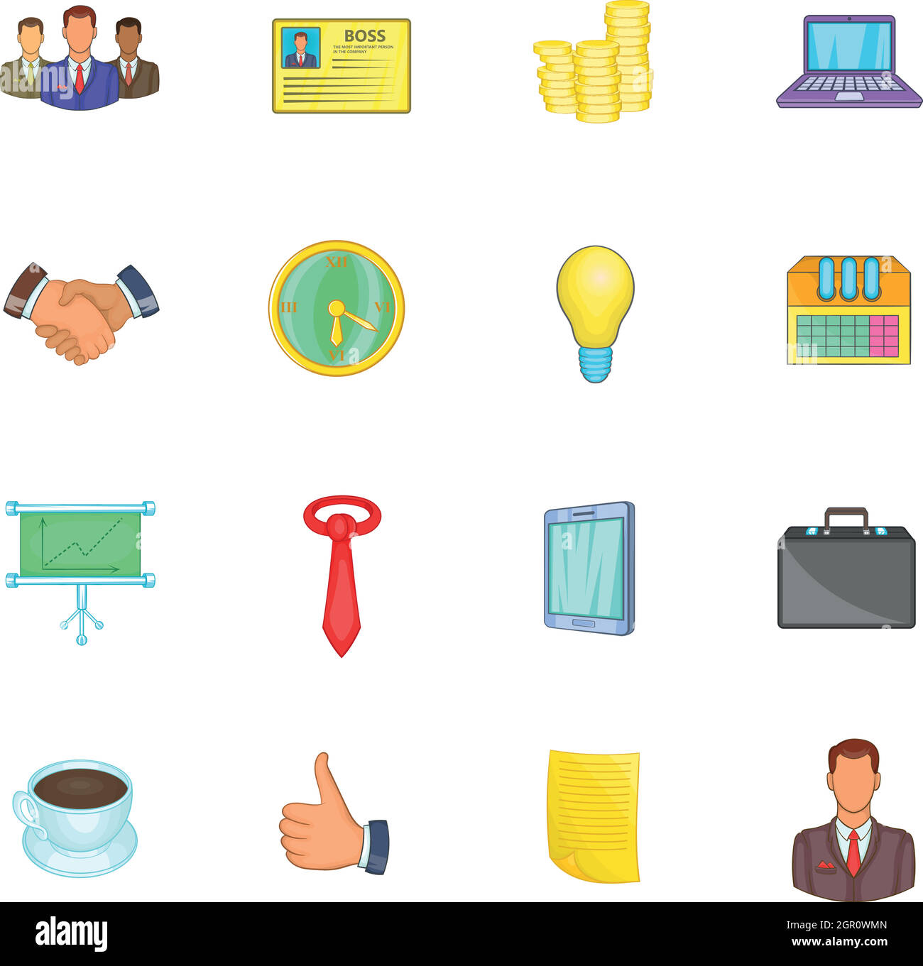 Illustration cartoon office employee Cut Out Stock Images & Pictures ...