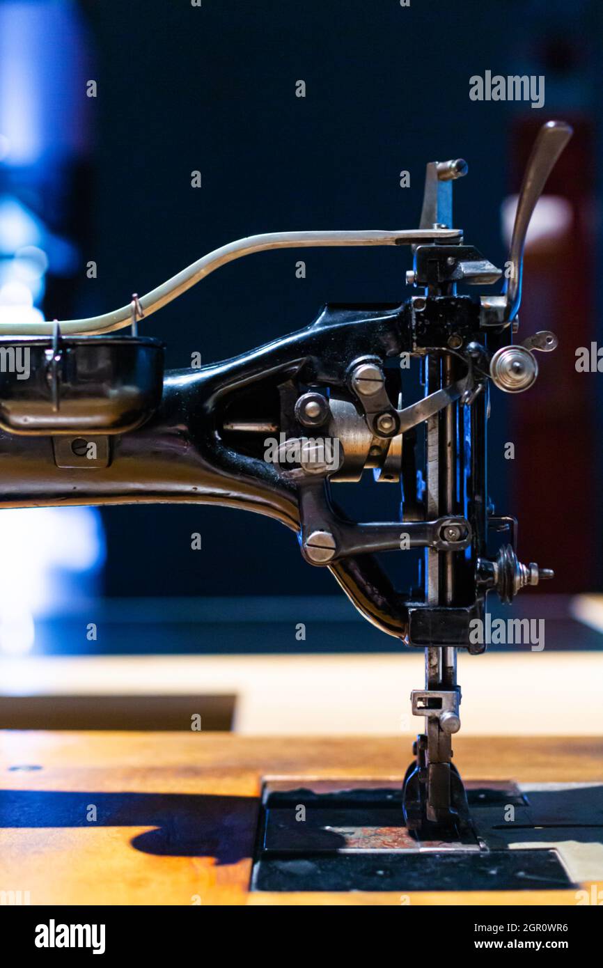 Museum of the history of the garment industry. Rare sewing machine ...