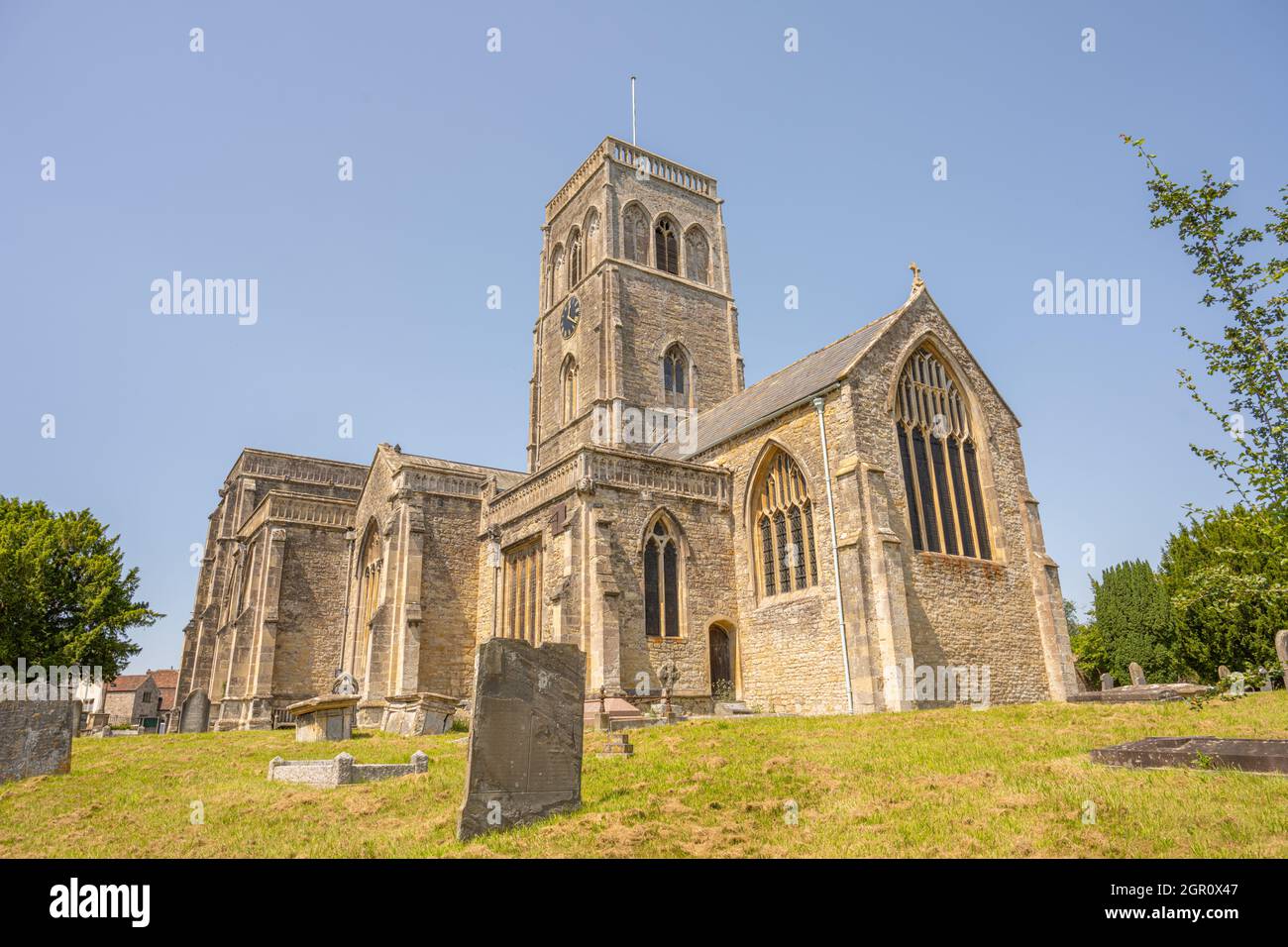 Church of St Mary Wedmore Somerset Stock Photo - Alamy