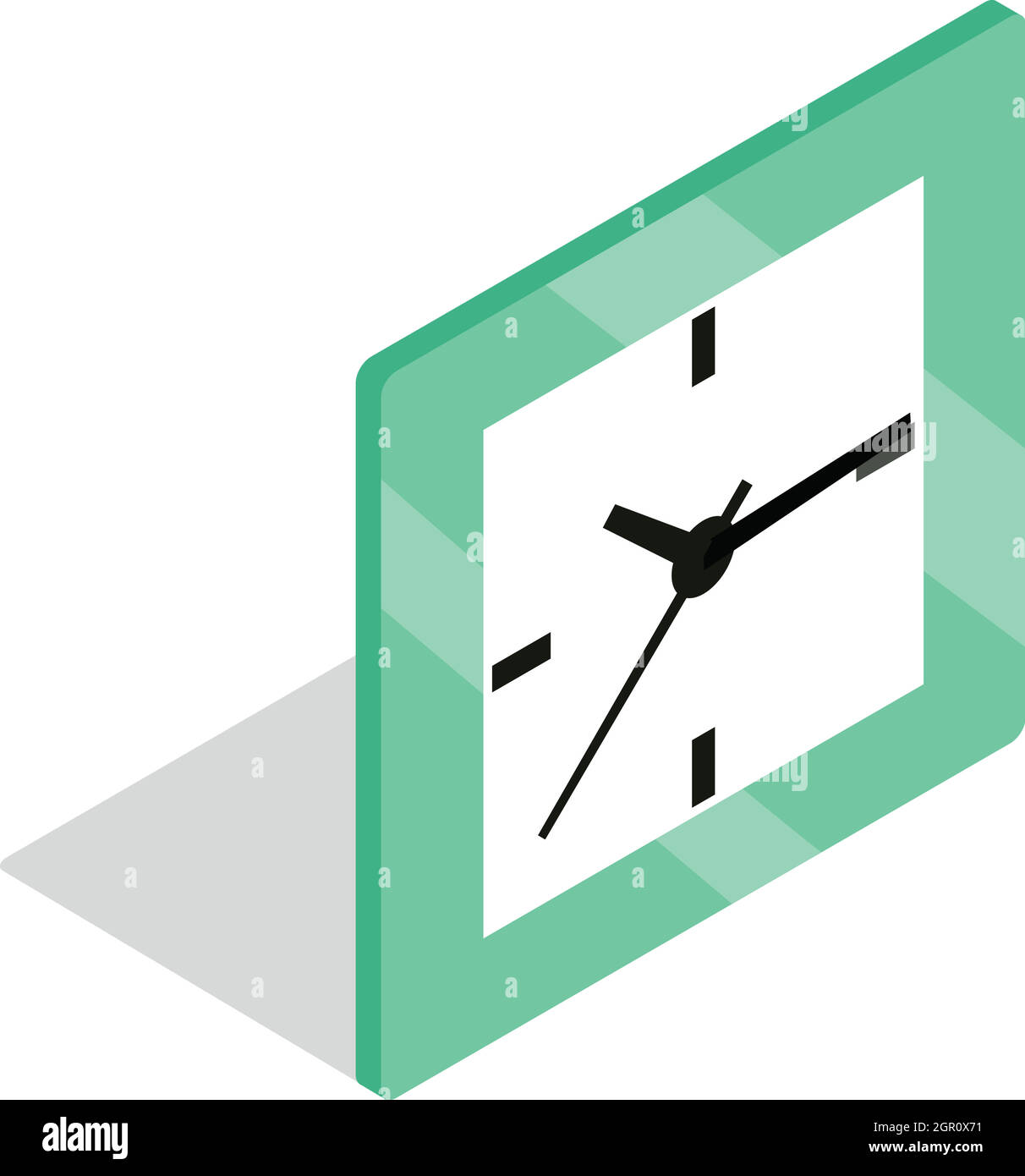 Square clock icon, isometric 3d style Stock Vector Image & Art - Alamy