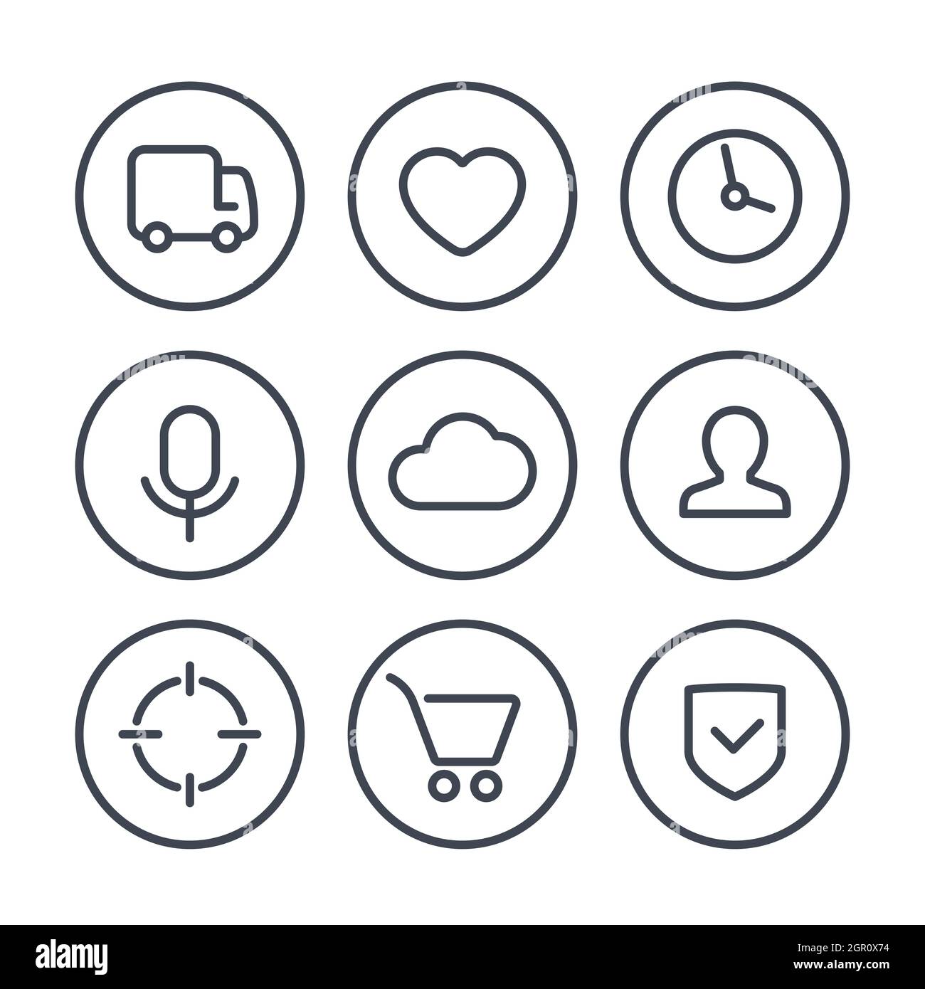 Basic ui icons Cut Out Stock Images & Pictures - Alamy