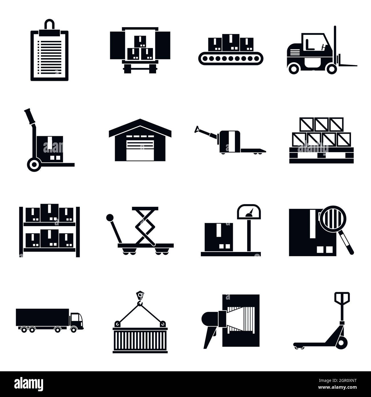 Logistic icons set, simple style Stock Vector Image & Art - Alamy