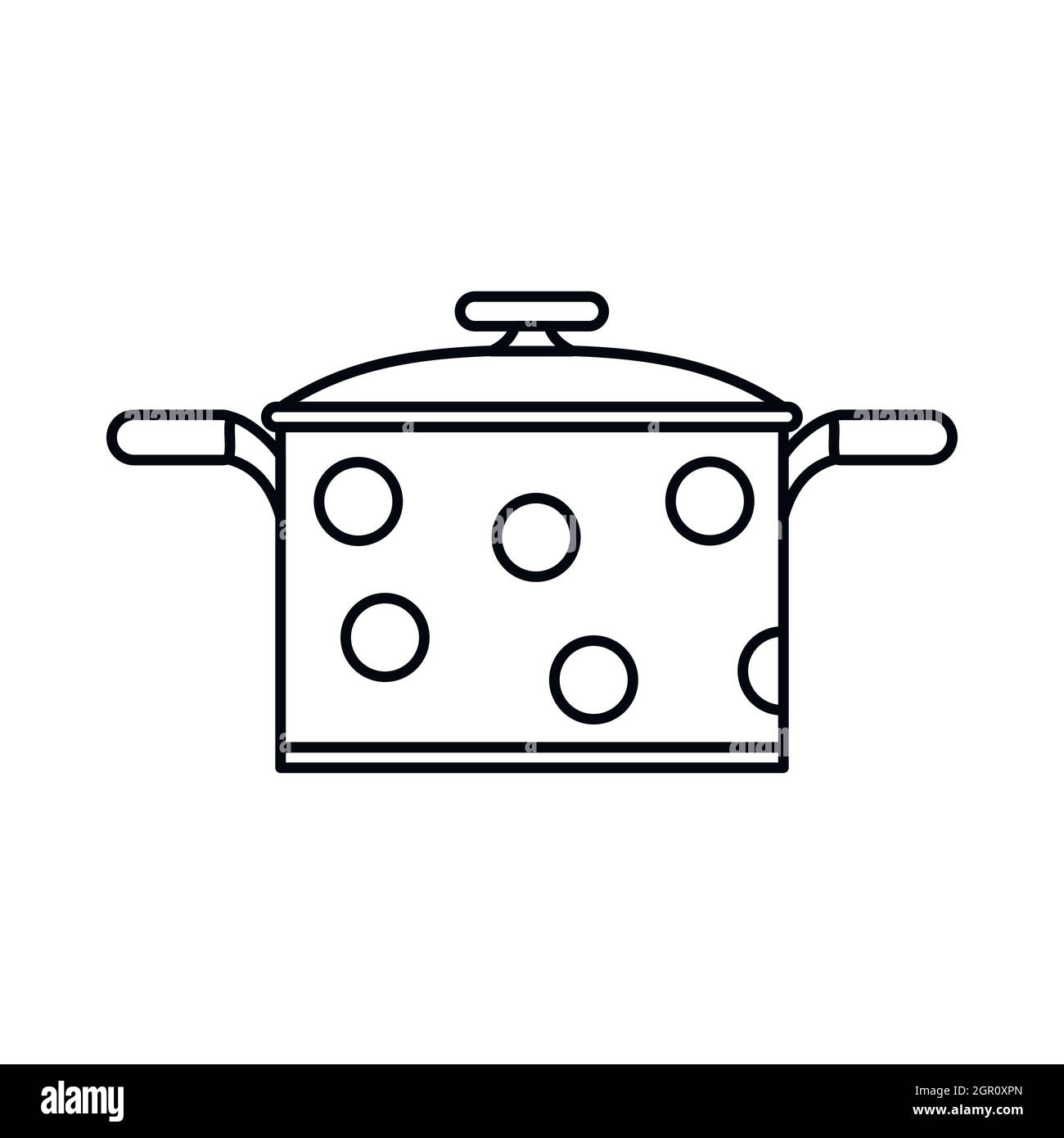 Hot soup icon outline Cut Out Stock Images & Pictures - Alamy