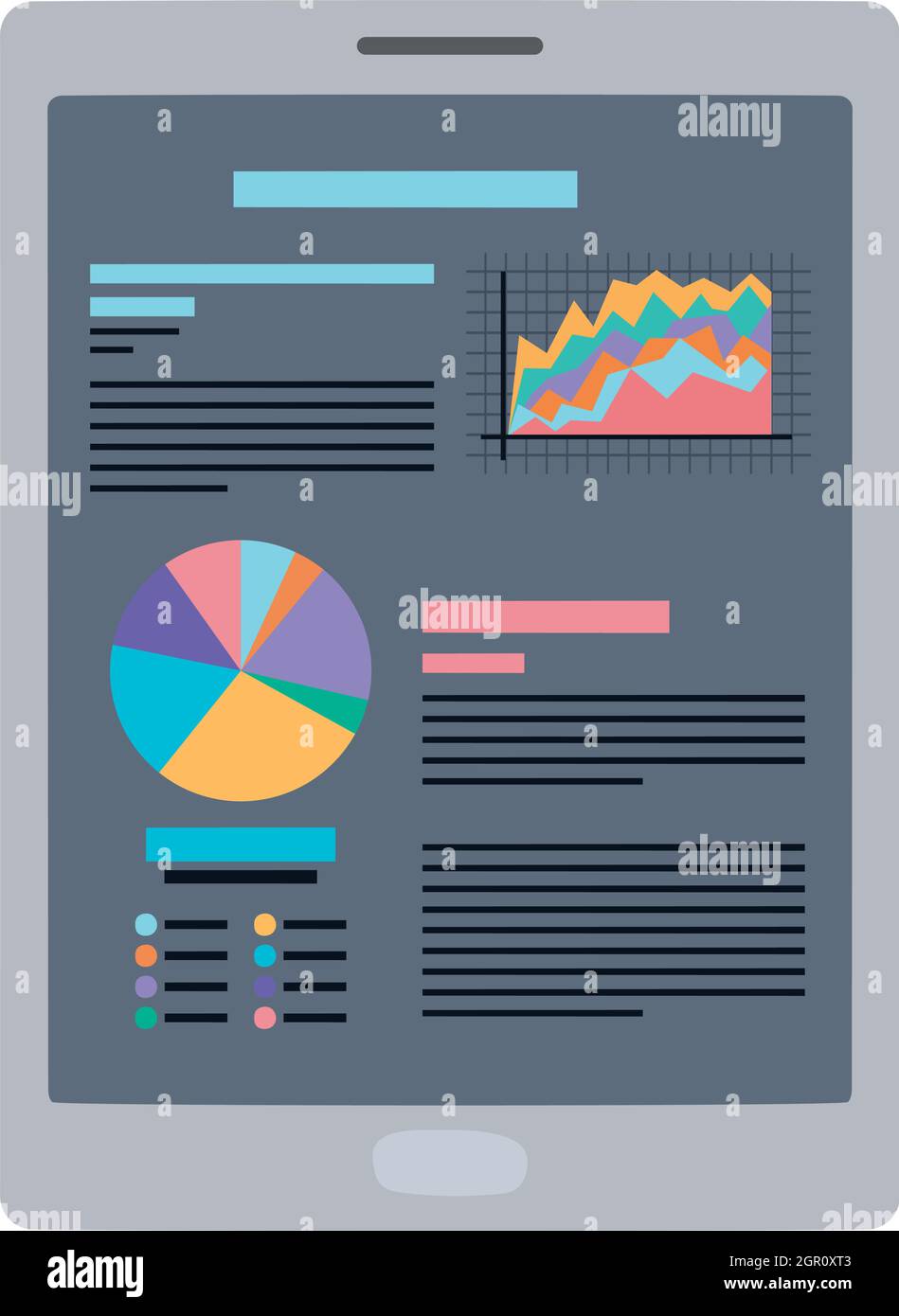 Tablet screen chart circle hi-res stock photography and images - Alamy