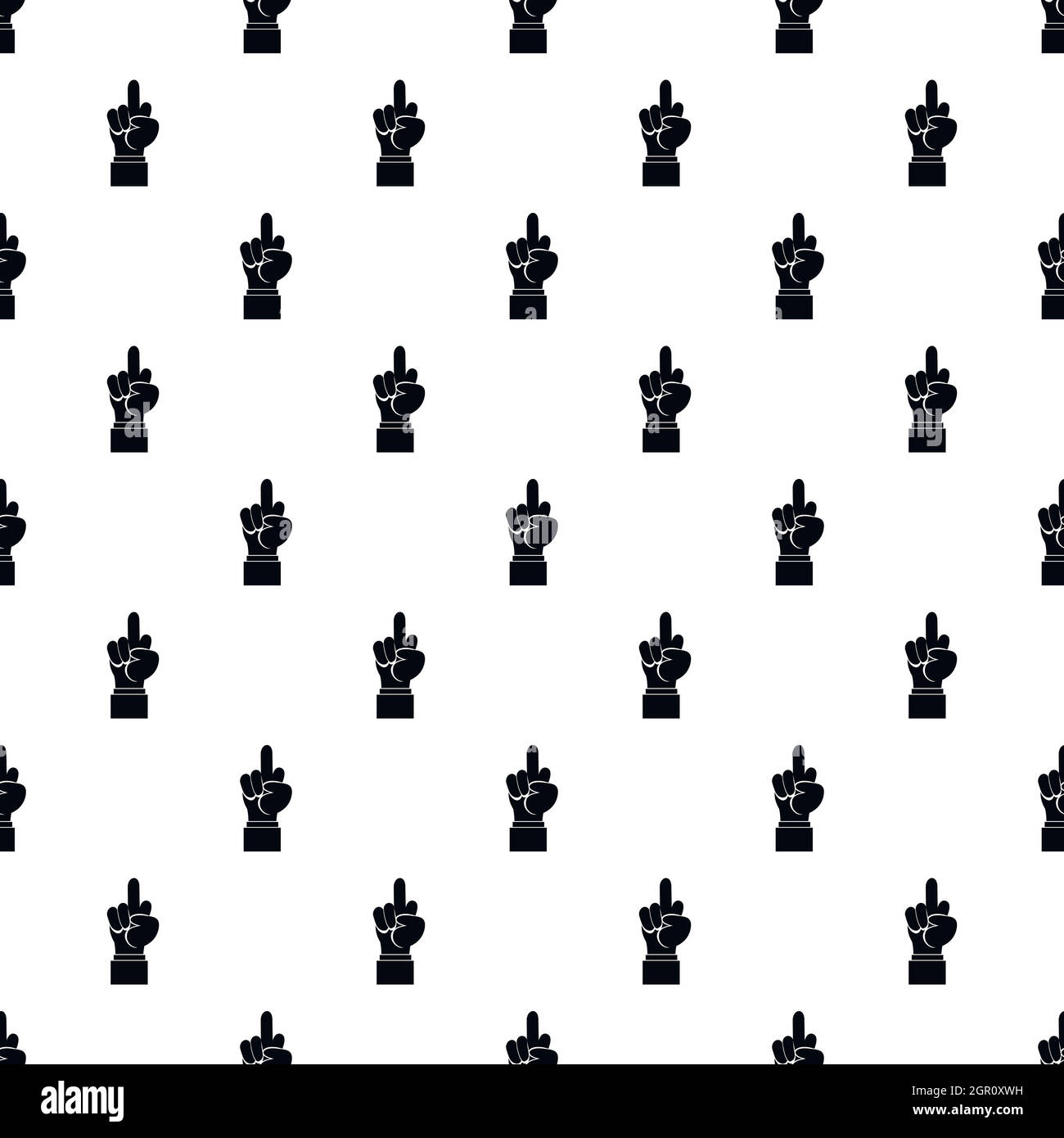 Gesture with middle finger pattern, simple style Stock Vector Image & Art - Alamy