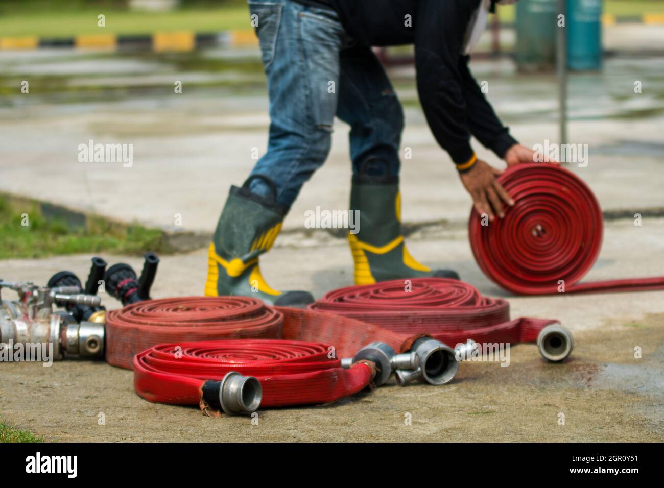 Firefighter track hi-res stock photography and images - Alamy