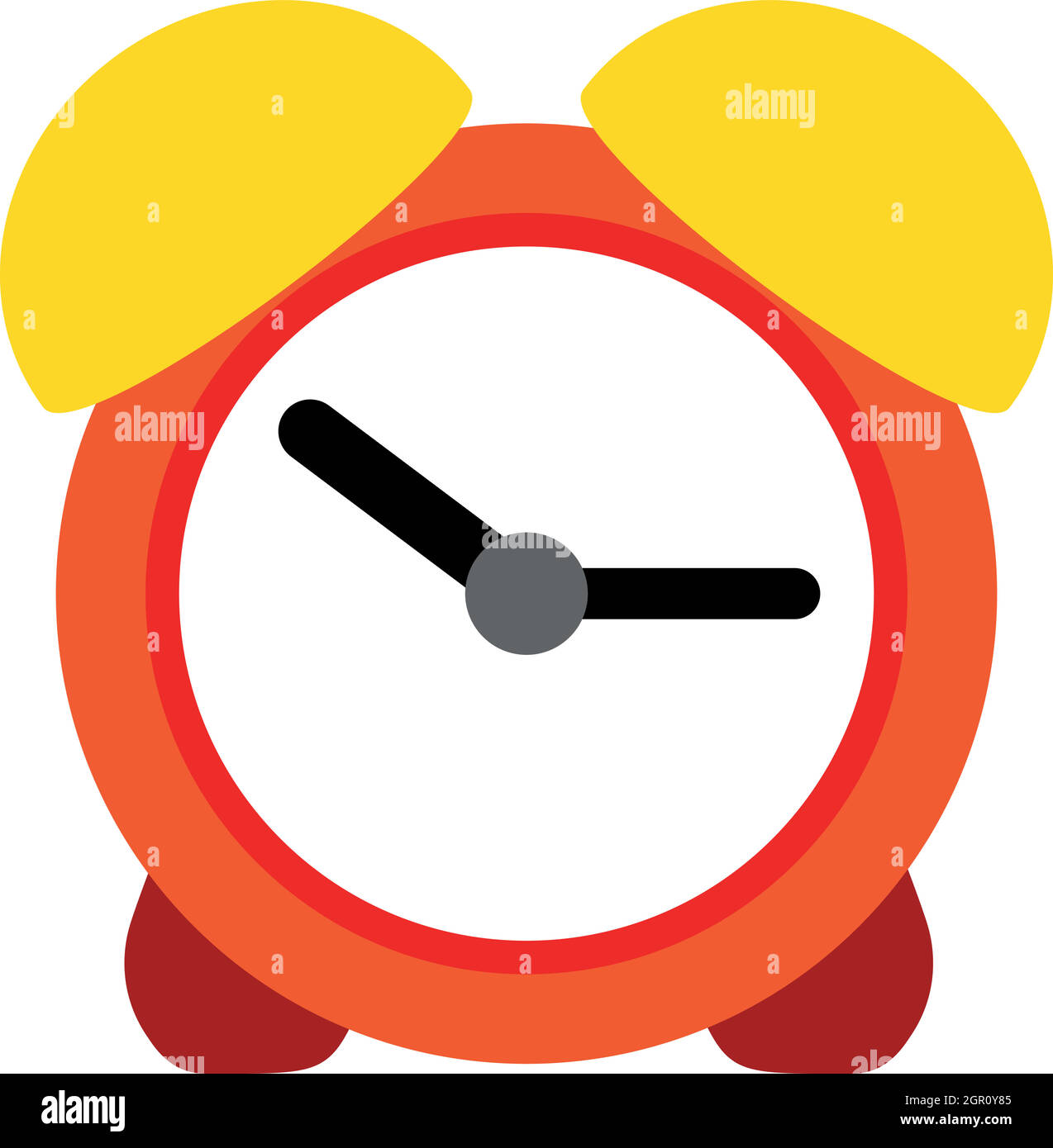 Yellow analog alarm clock Stock Vector Images - Alamy