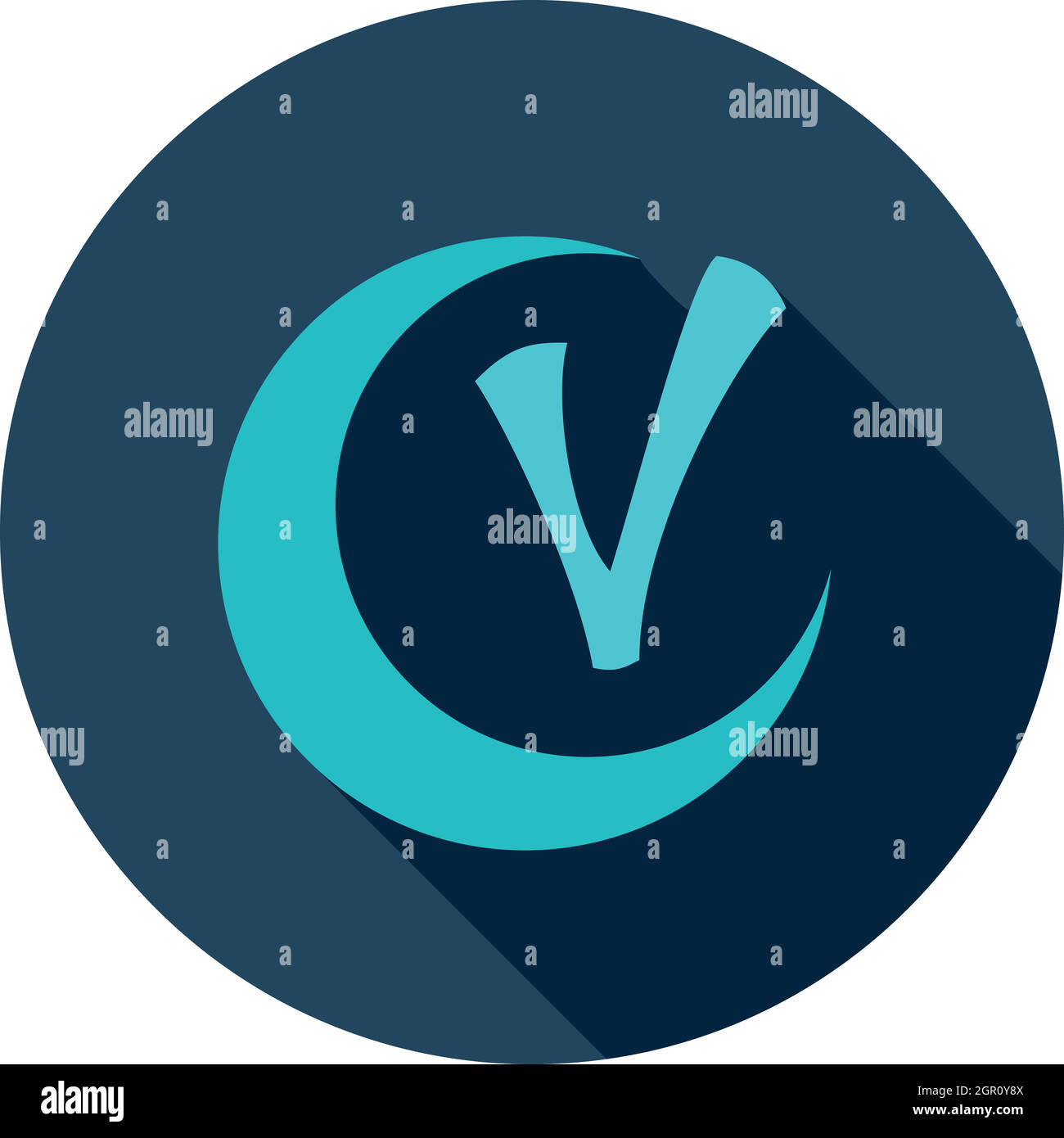 Crescent icon Stock Vector Images - Alamy