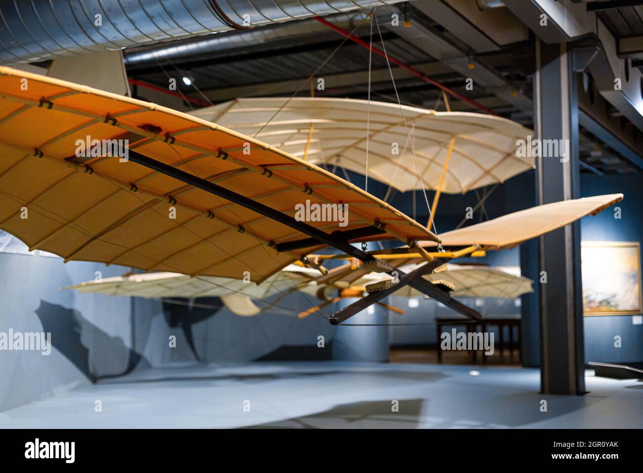 Antique aircraft at the Museum of the History of Aircraft Stock Photo ...