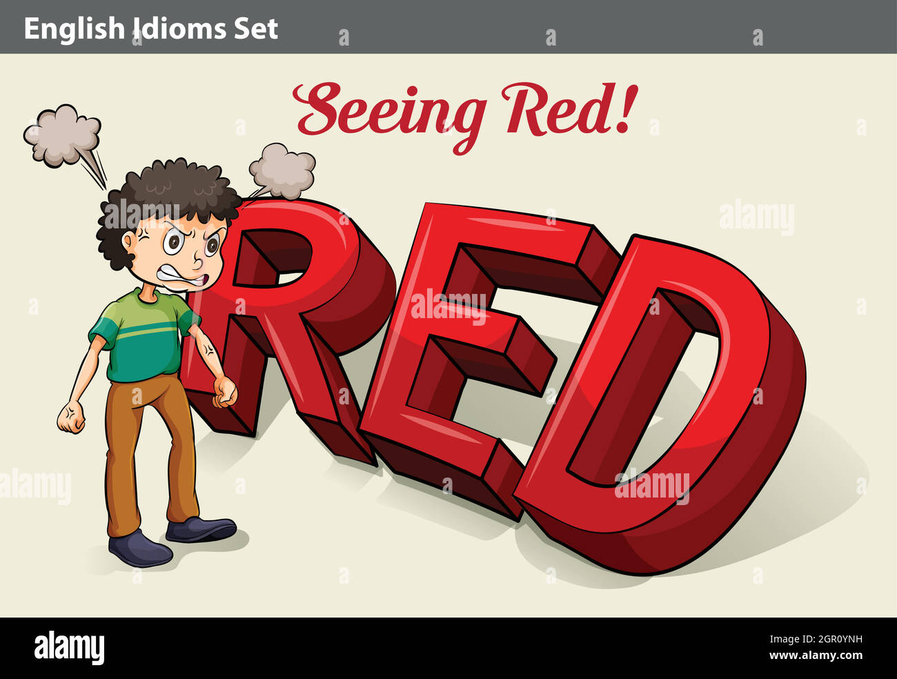 An angry boy seeing red Stock Vector Image & Art - Alamy