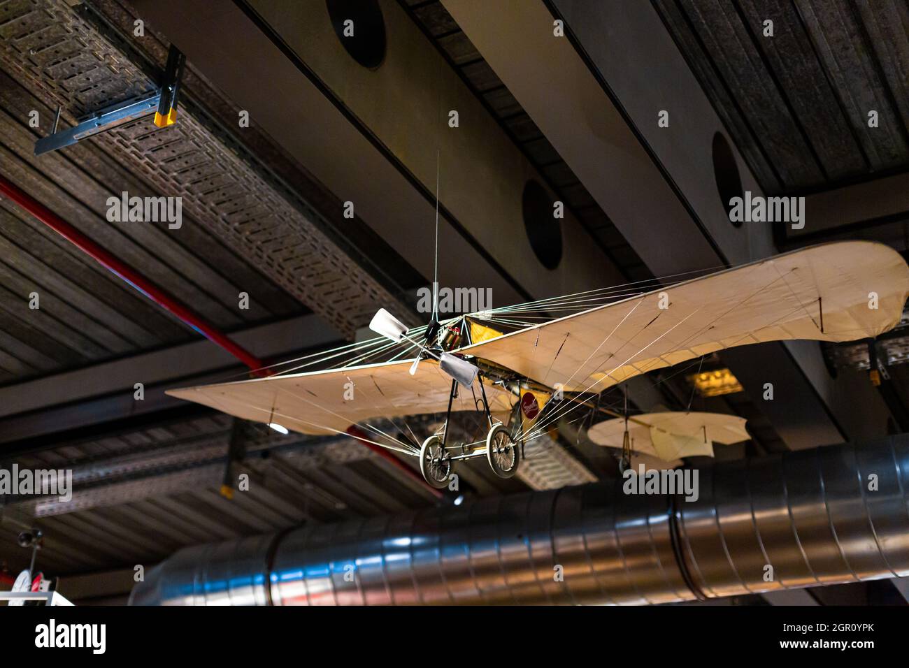 Antique aircraft at the Museum of the History of Aircraft Stock Photo ...