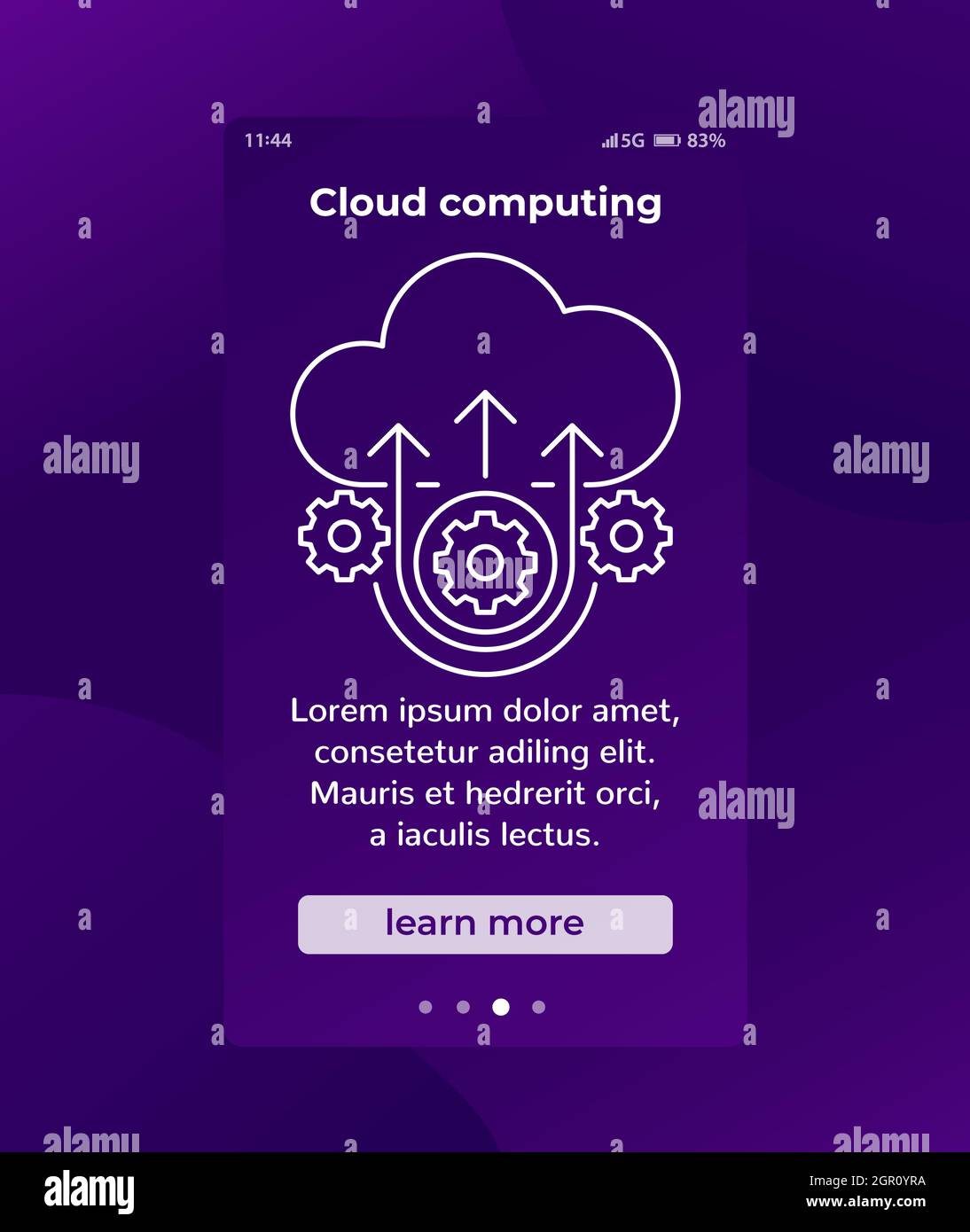 cloud computing mobile banner design Stock Vector Image & Art - Alamy
