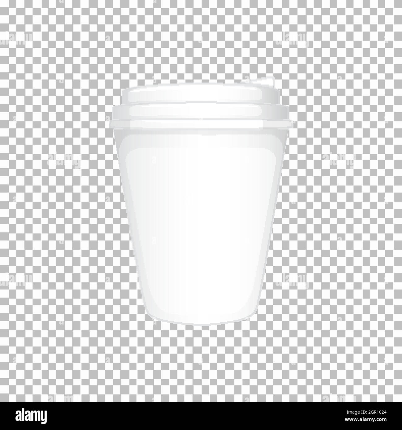 White paper cup white background Stock Vector Images - Alamy