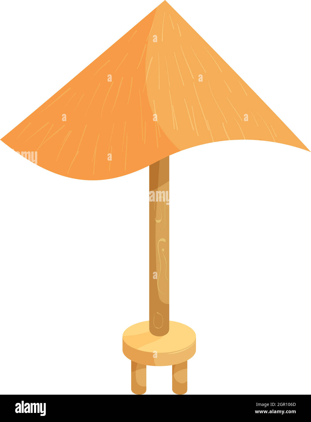 Orange color beach umbrella Stock Vector Images - Alamy