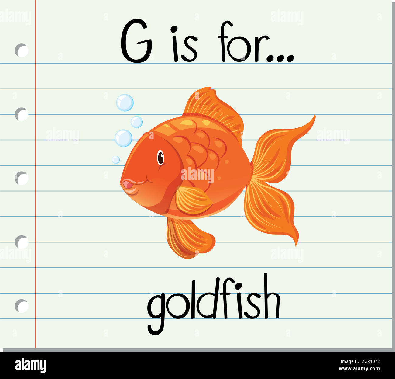Flashcard letter G is for goldfish Stock Vector Image & Art - Alamy