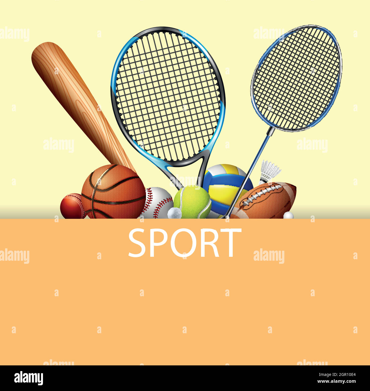 Poster design with sport equipments Stock Vector Image & Art - Alamy