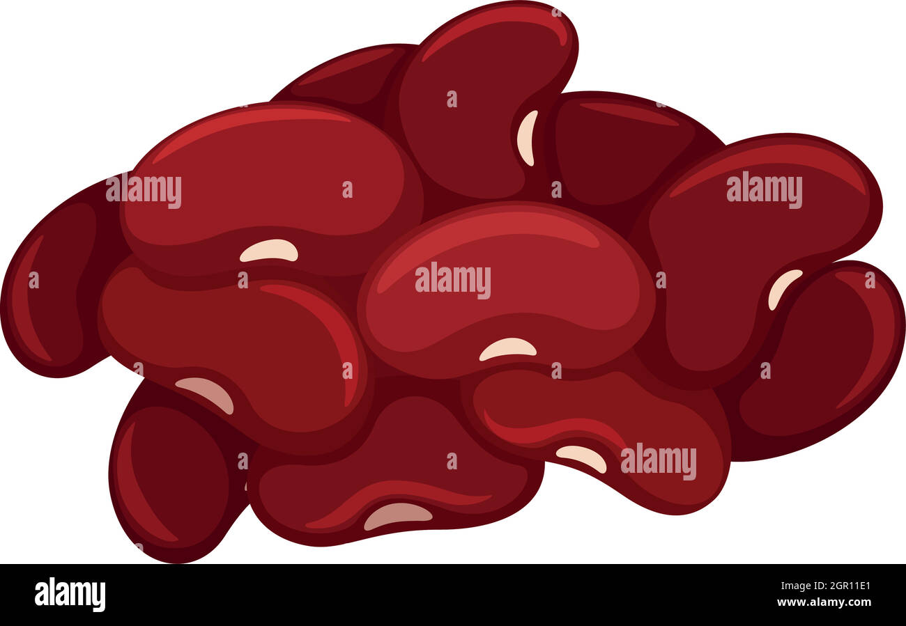 Red beans in one pile Stock Vector Image & Art - Alamy