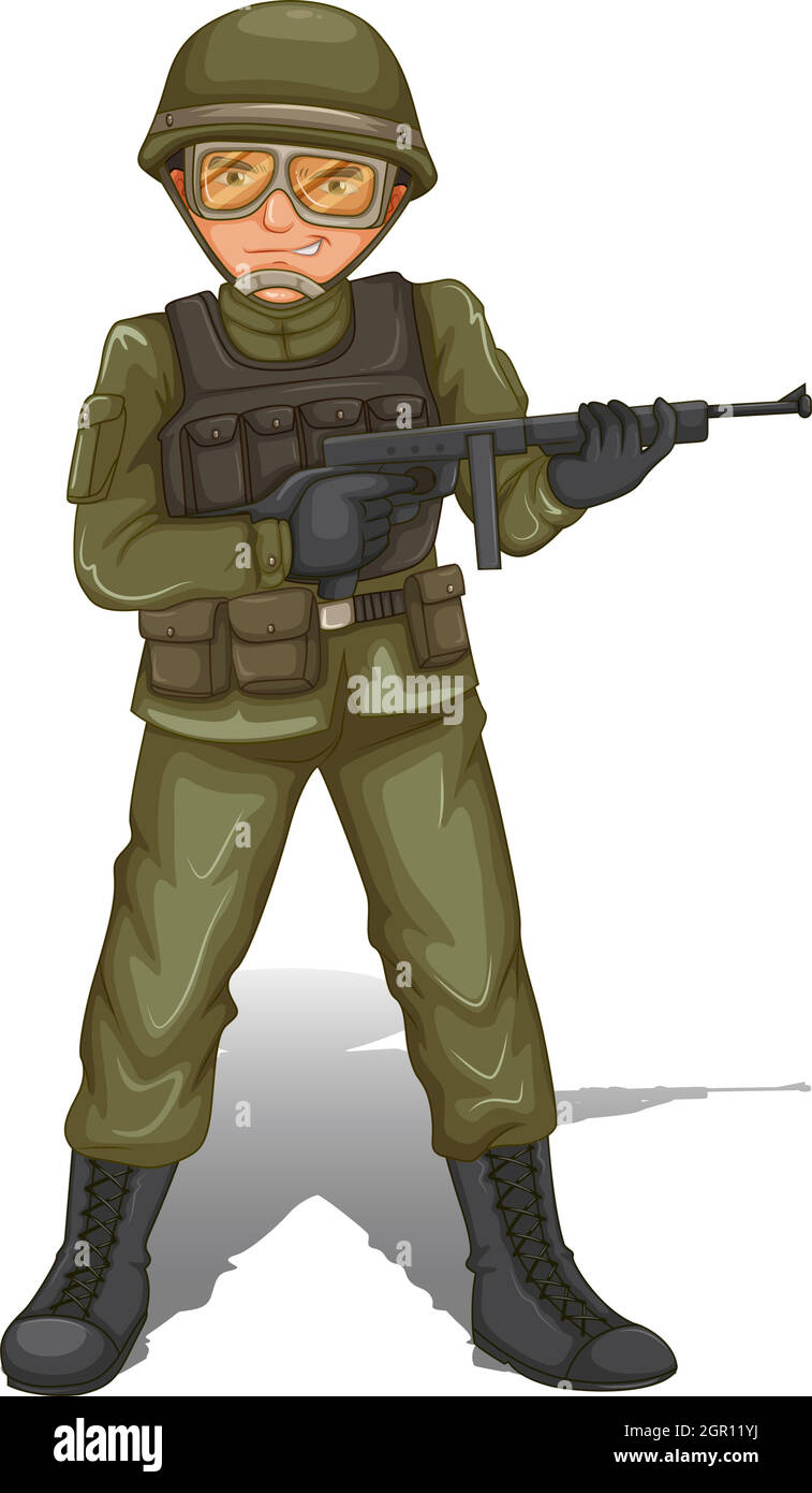 A brave military soldier Stock Vector Image & Art - Alamy