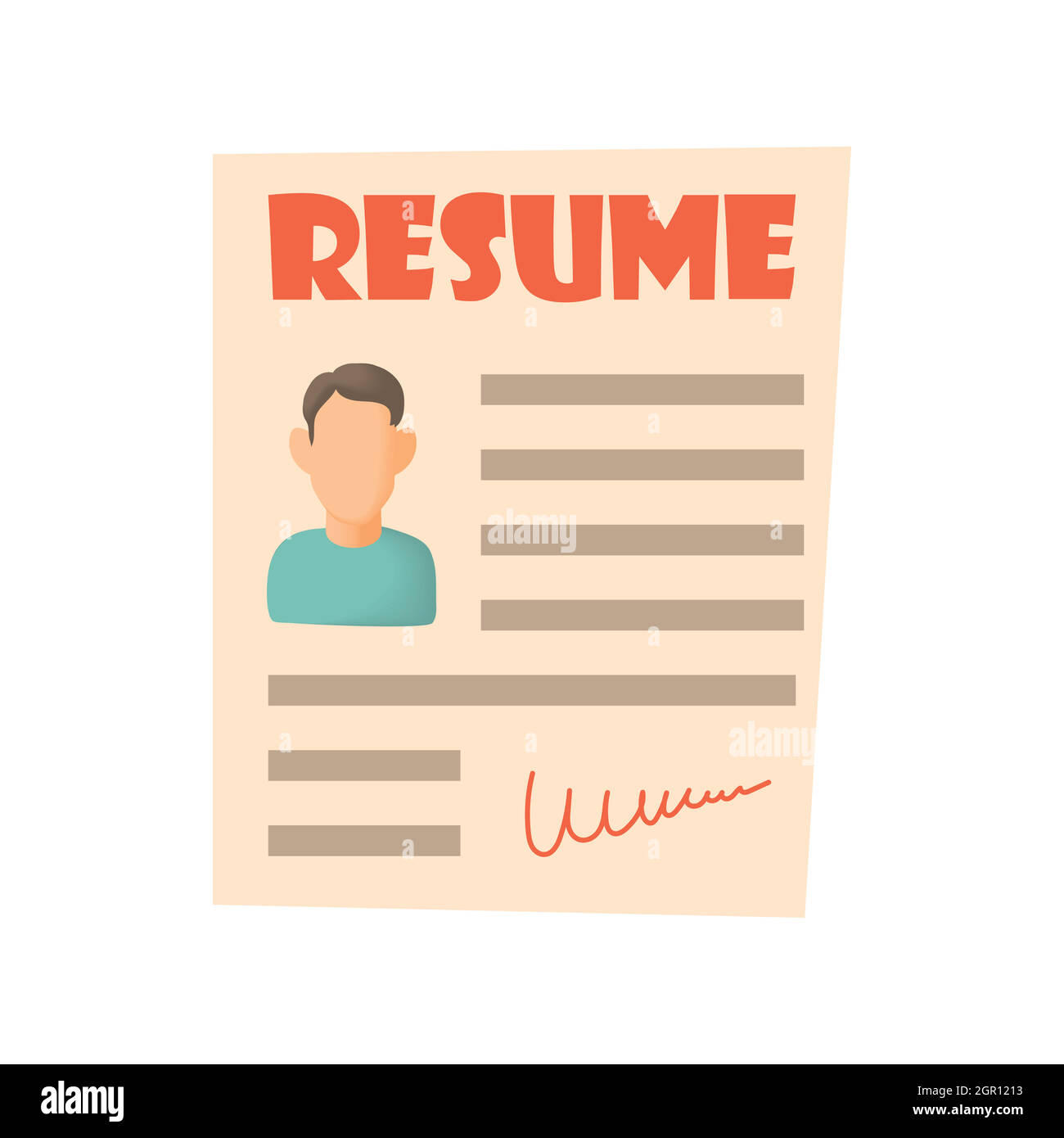 Resume icon, cartoon style Stock Vector Image & Art - Alamy