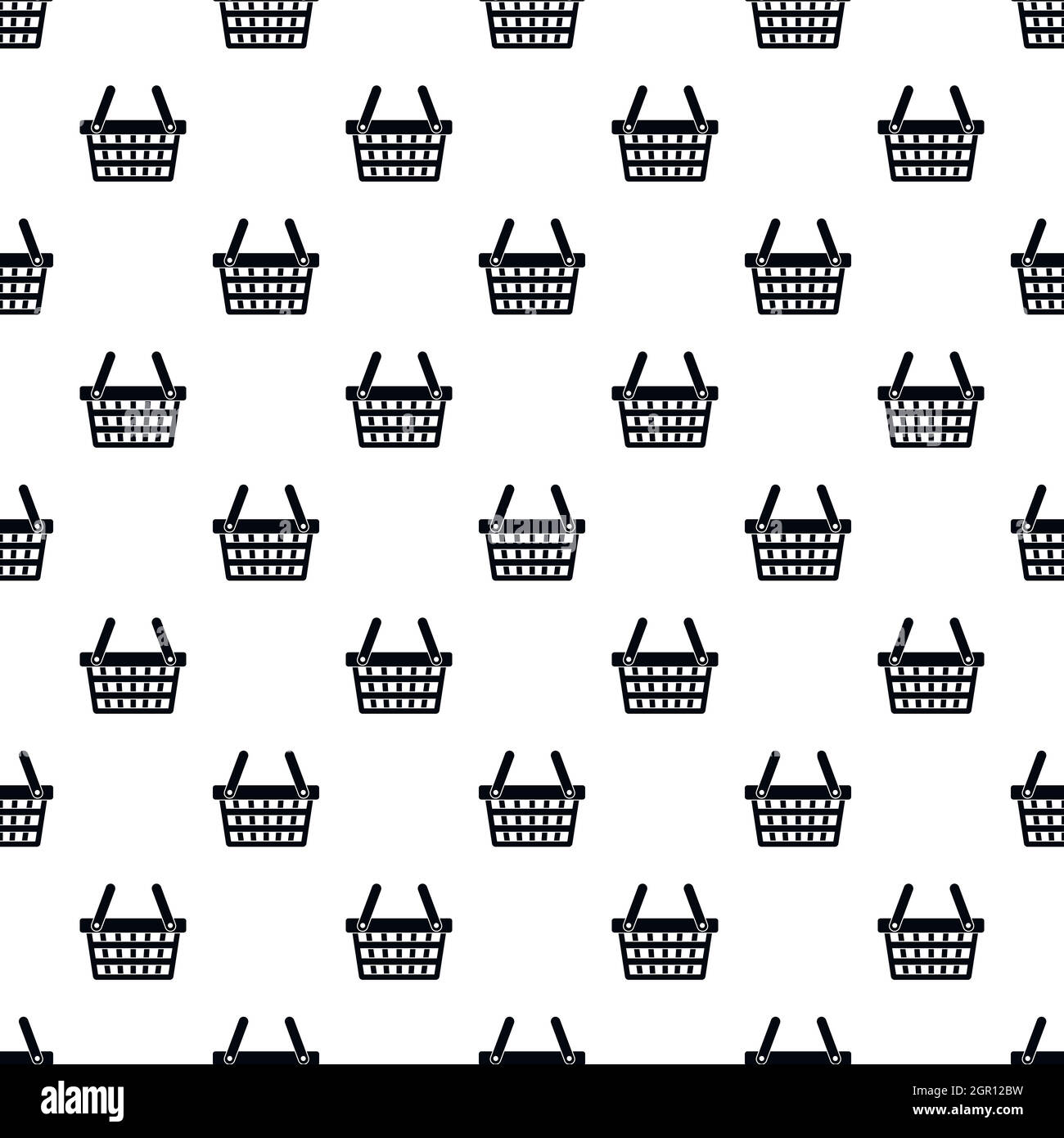 Shopping cart pattern, simple style Stock Vector Image & Art - Alamy