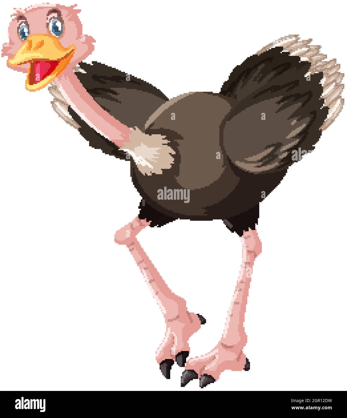 Cute ostrich cartoon character Stock Vector Image & Art - Alamy