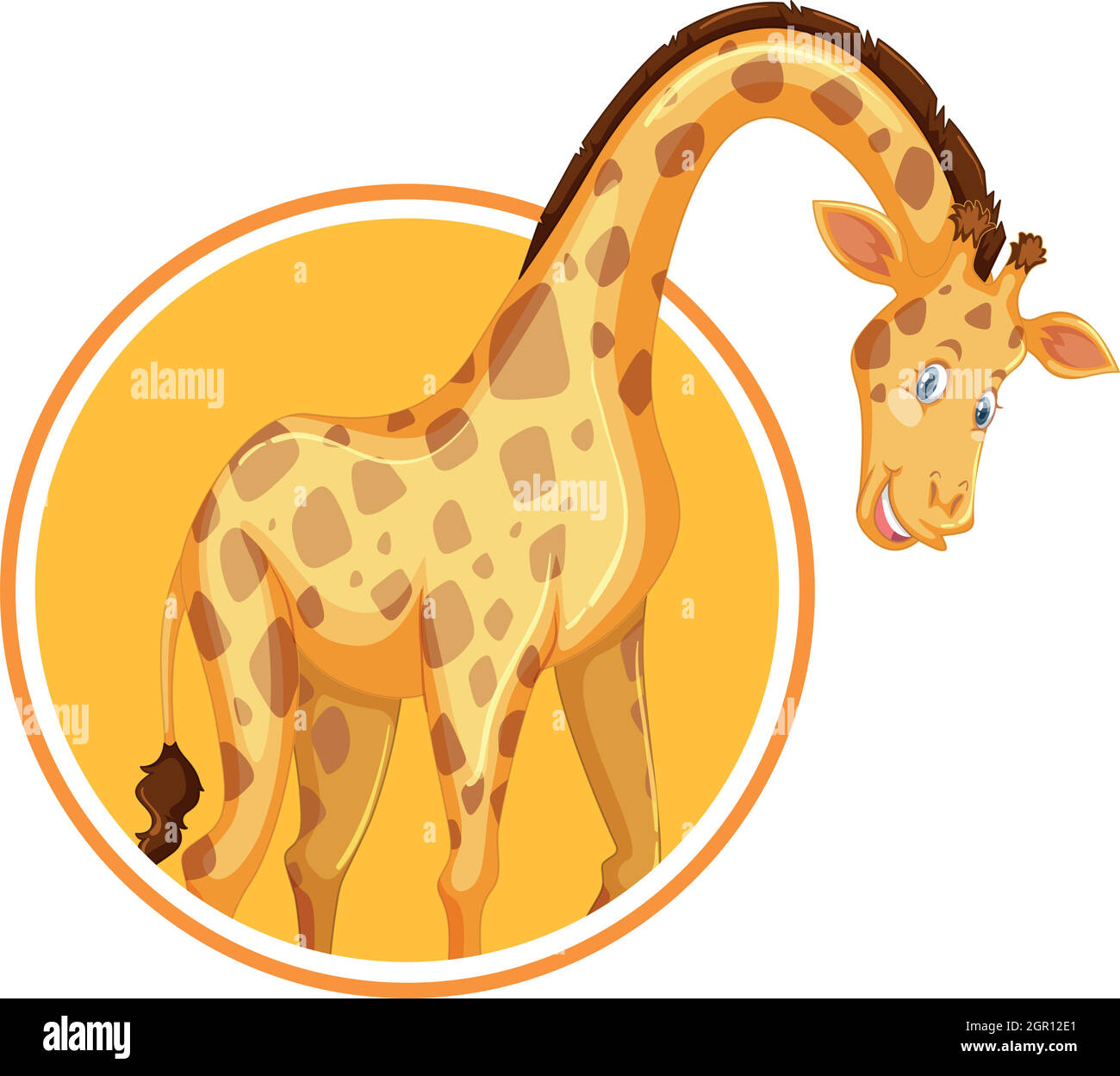 A giraffe sticker template Stock Vector Image & Art - Alamy