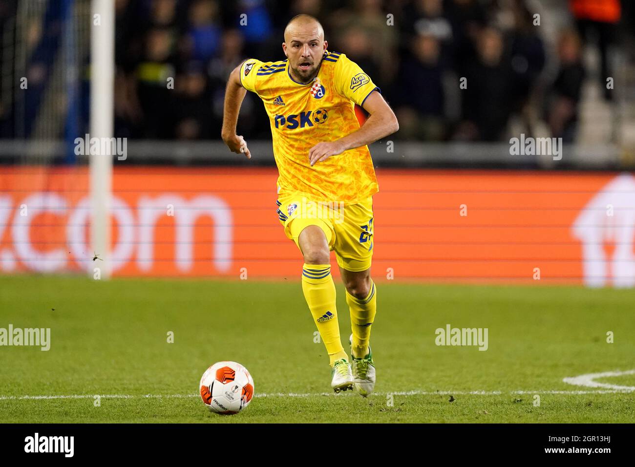 GENK, BELGIUM - SEPTEMBER 30: Josip Misic of Dinamo Zagreb during the ...