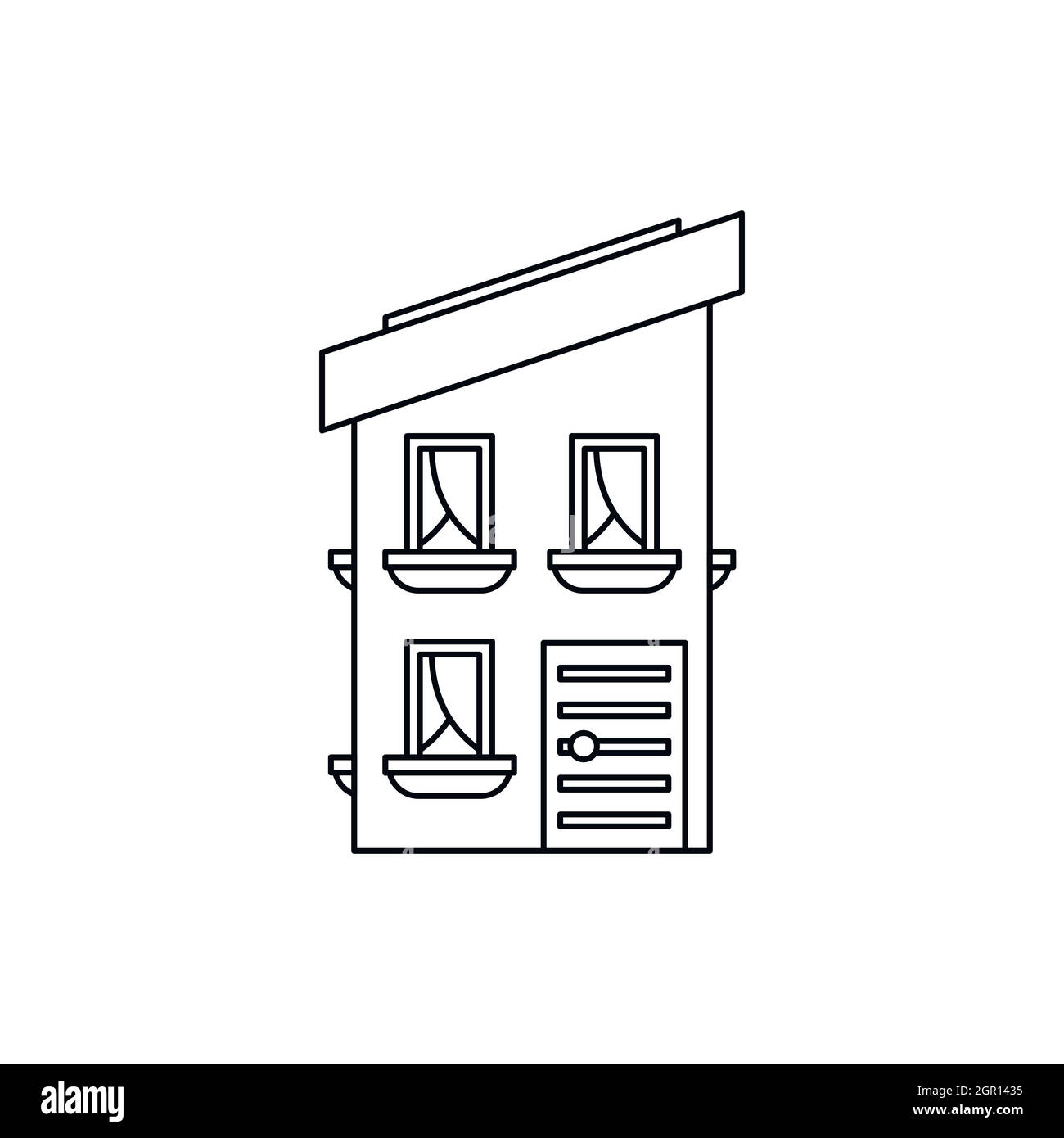 Two storey urban residential Cut Out Stock Images & Pictures - Alamy