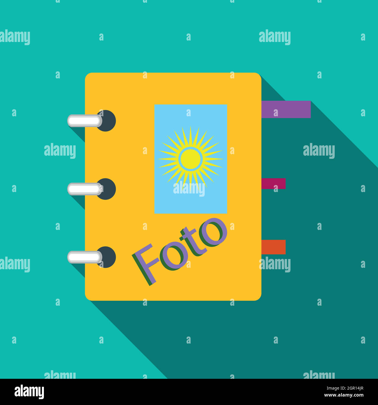 Photo album icon, flat style Stock Vector Image & Art - Alamy