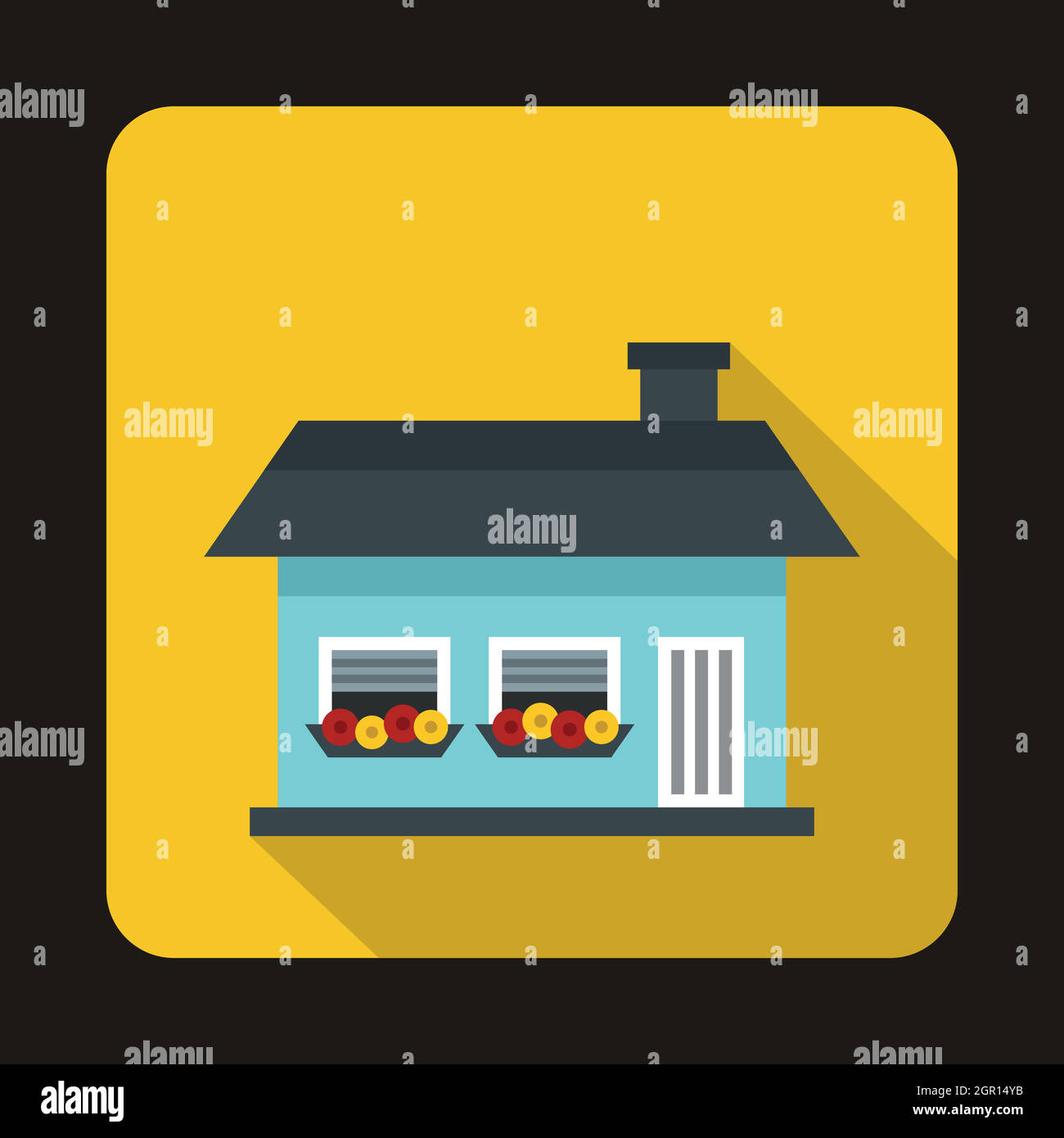 Blue facade style construction Stock Vector Images - Alamy