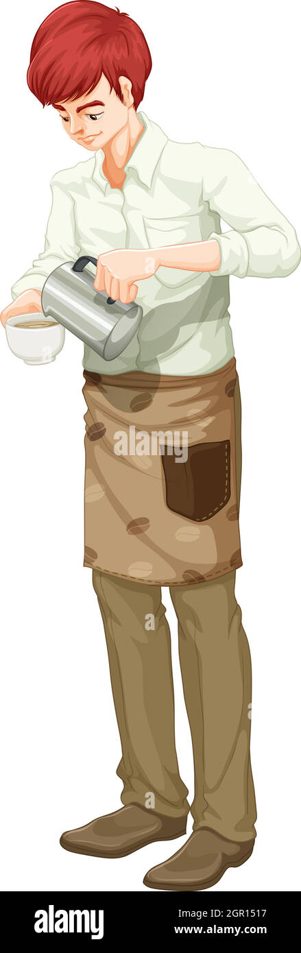 Barista man male Cut Out Stock Images & Pictures - Alamy