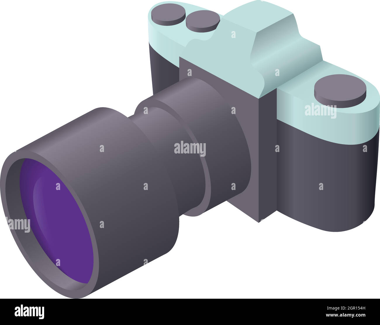 Photo camera with lens icon, cartoon style Stock Vector Image & Art - Alamy