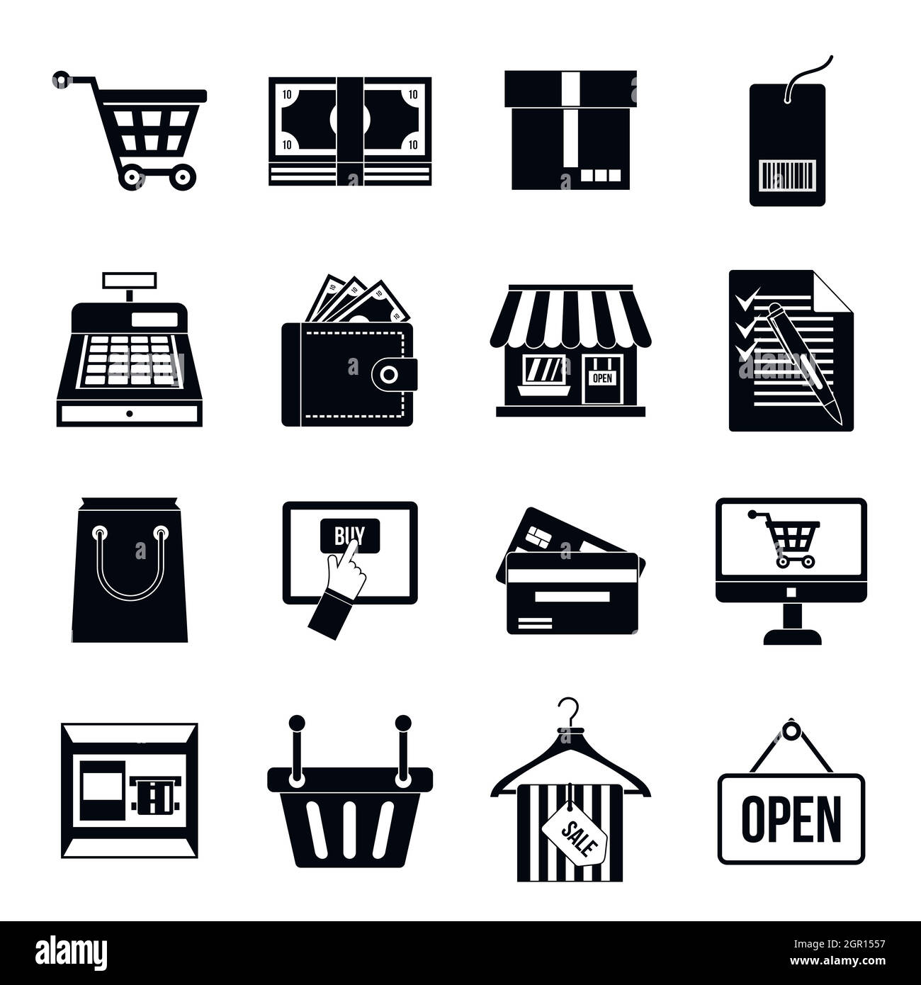 Shopping icons set, simple style Stock Vector Image & Art - Alamy